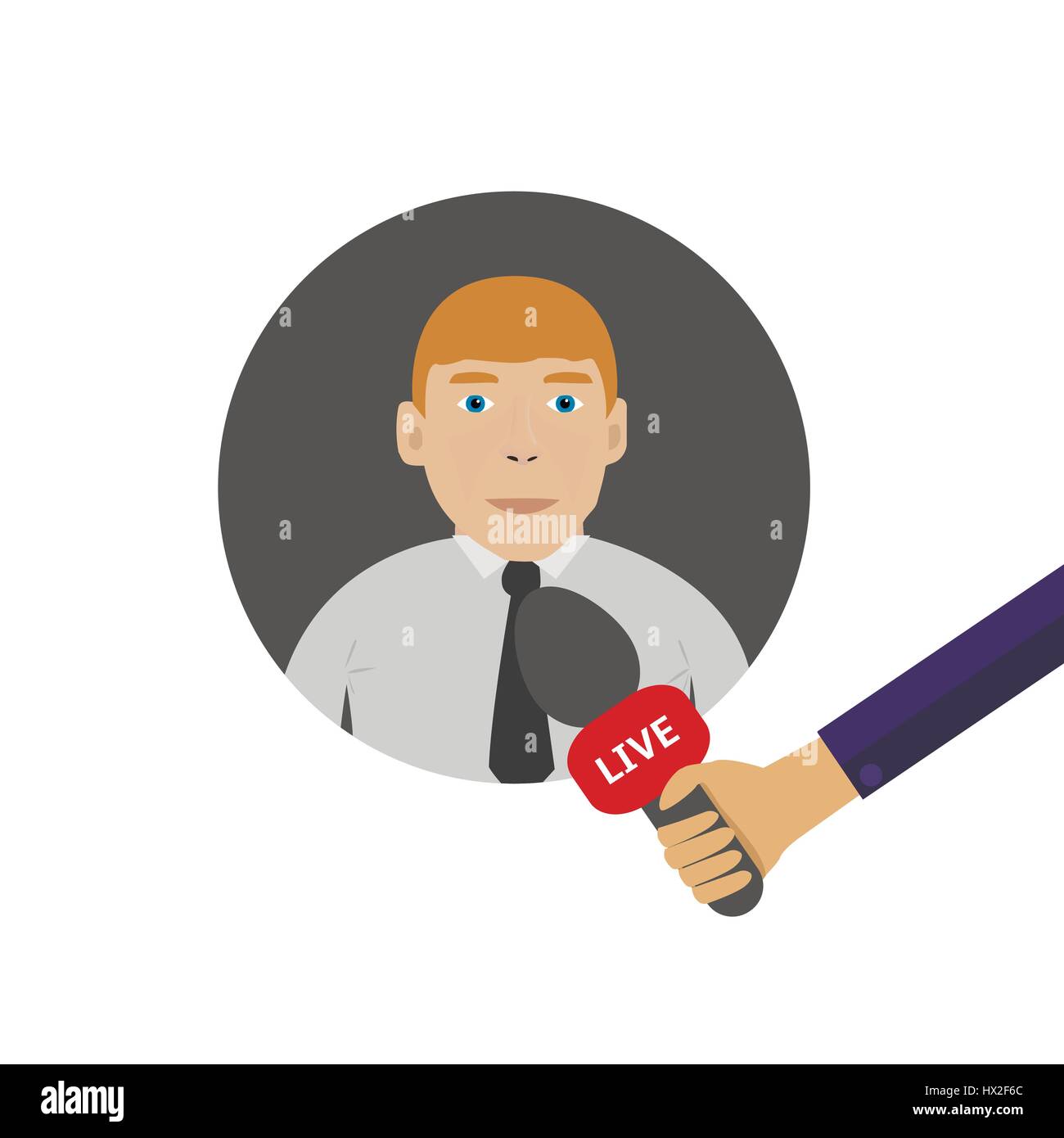 Press media man interview Stock Vector Images - Alamy