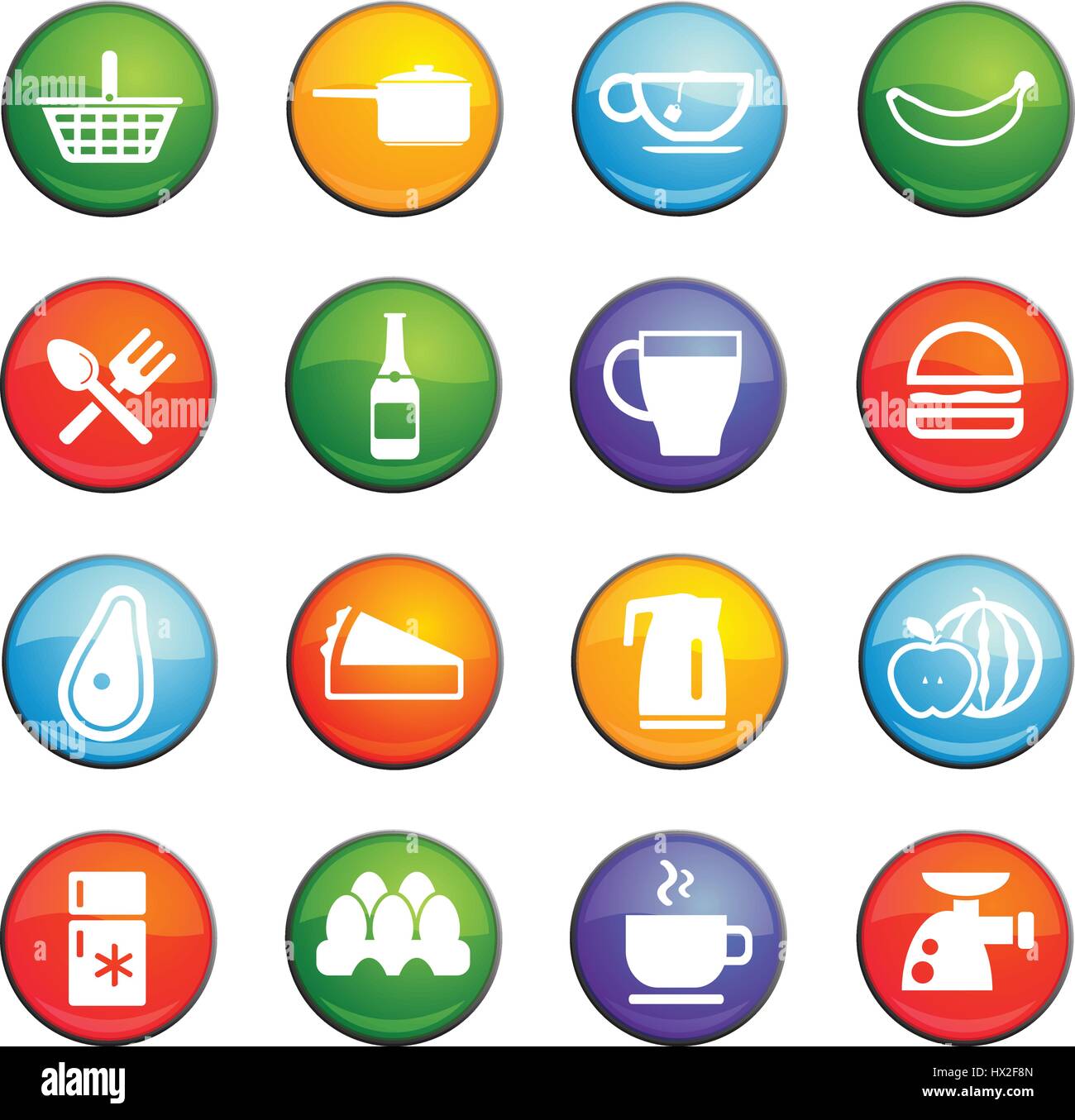 kitchen vector icons for user interface design Stock Vector Image & Art ...