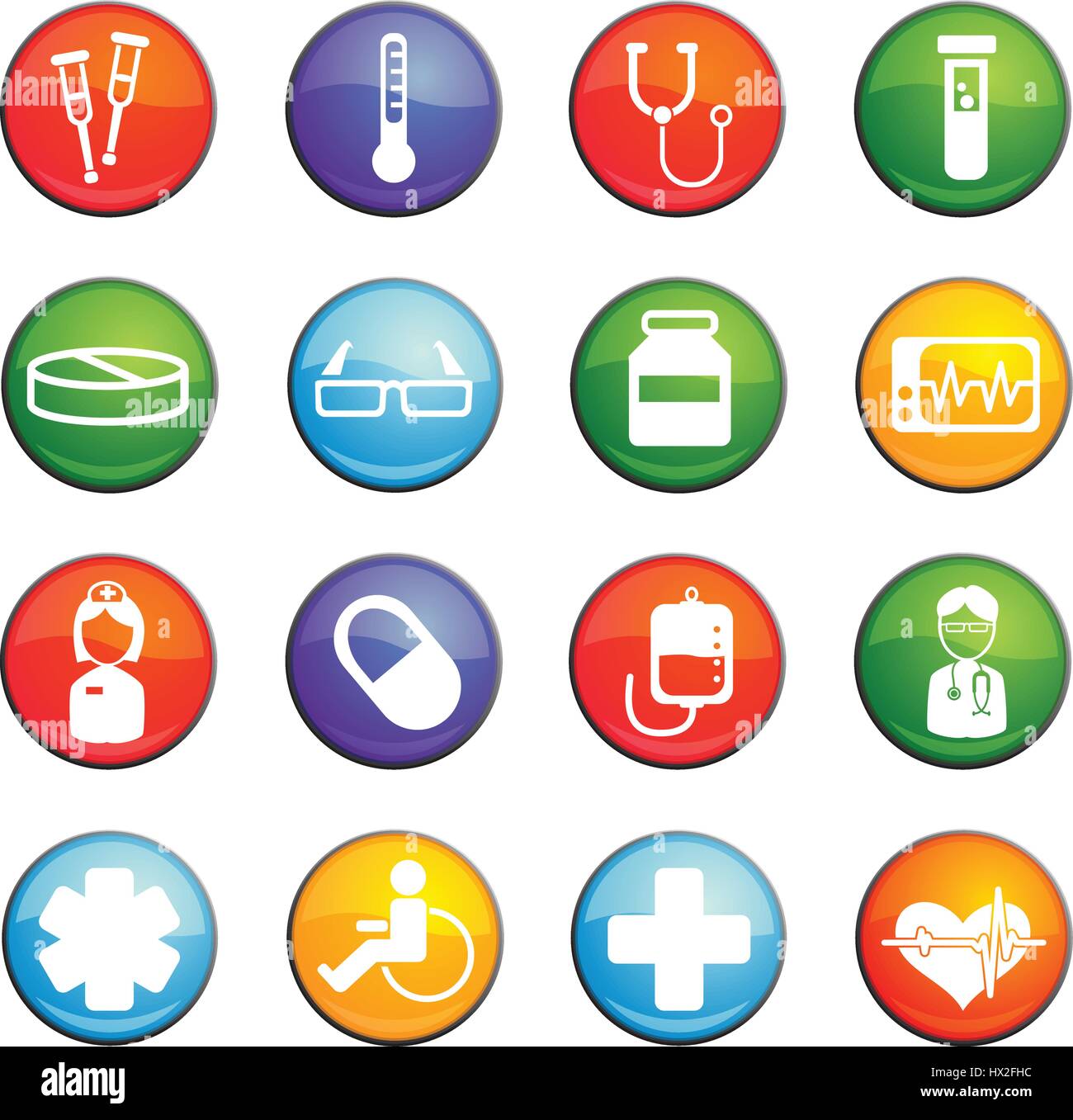 medicine vector icons for user interface design Stock Vector Image ...
