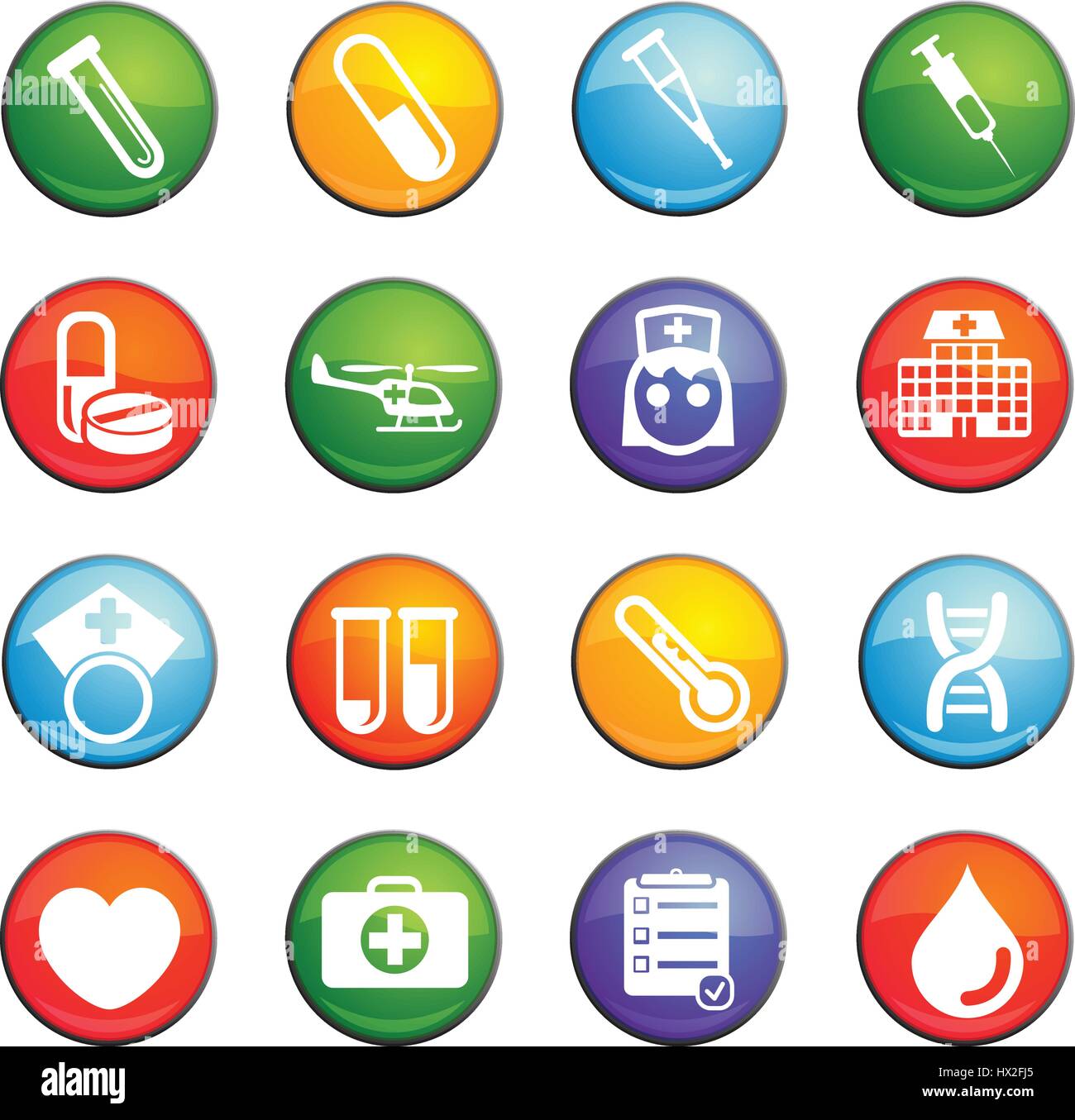 medicine vector icons for user interface design Stock Vector Image ...
