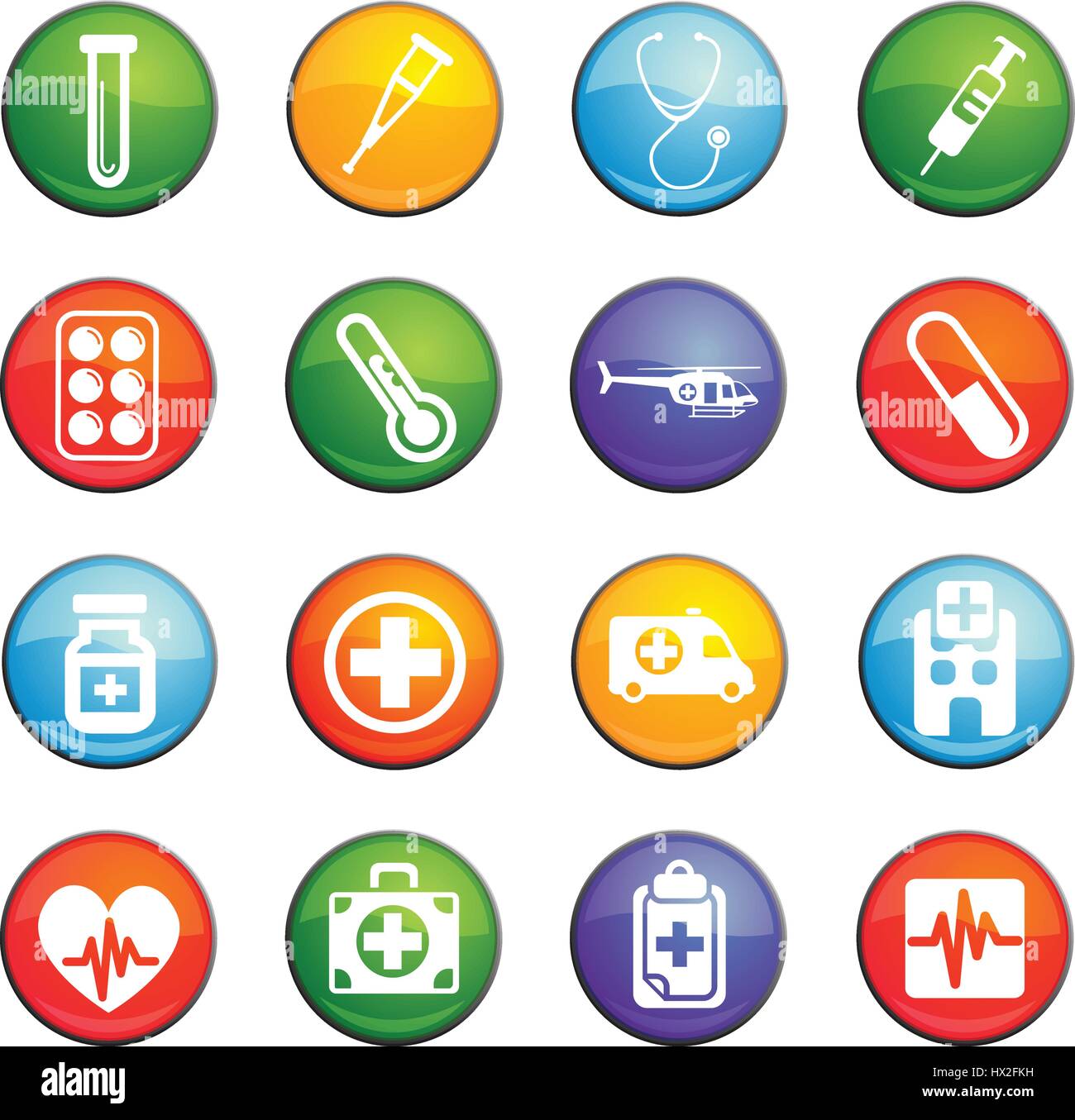 medicine vector icons for user interface design Stock Vector Image ...