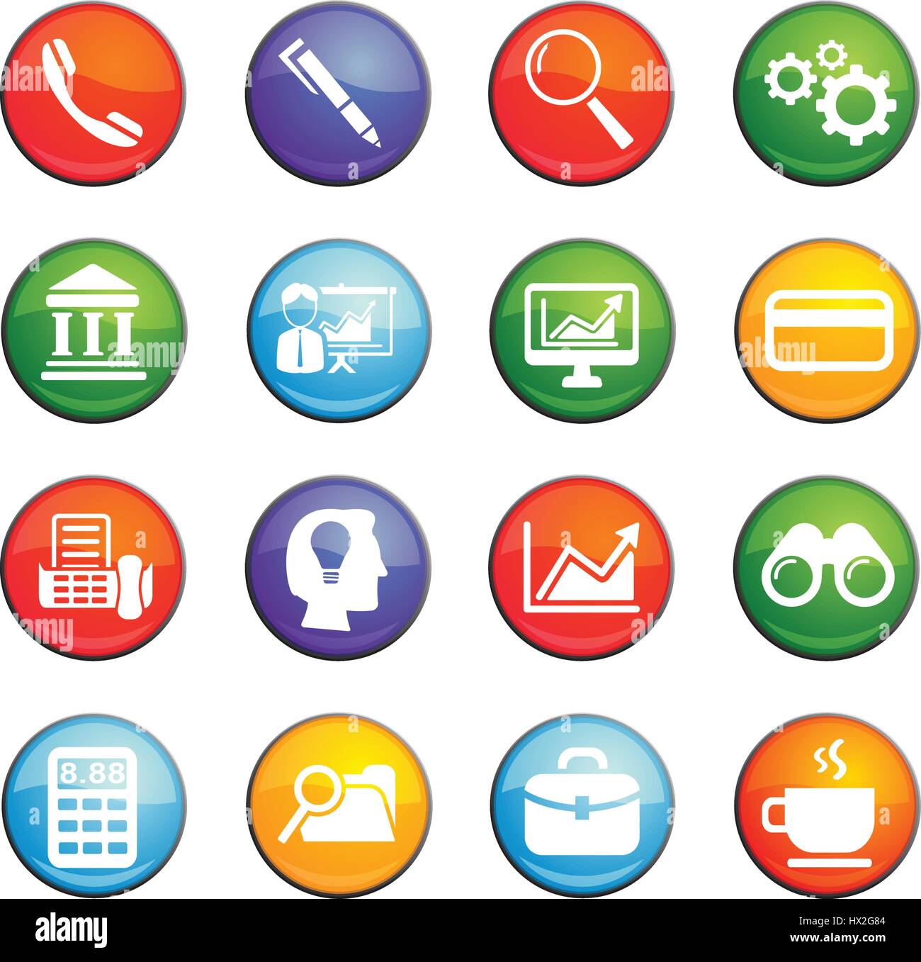 office vector icons for user interface design Stock Vector Image & Art ...
