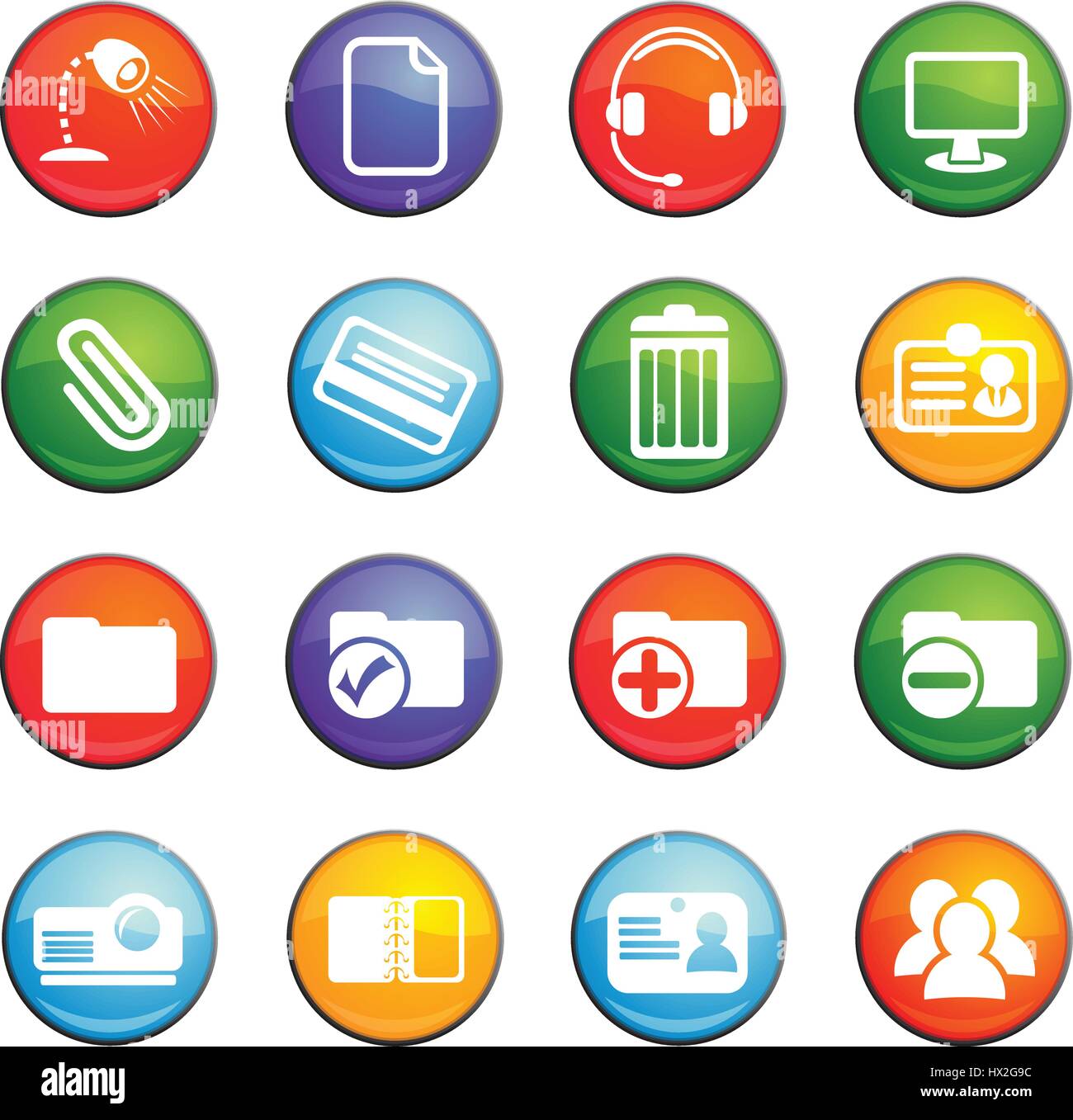 office vector icons for user interface design Stock Vector Image & Art ...
