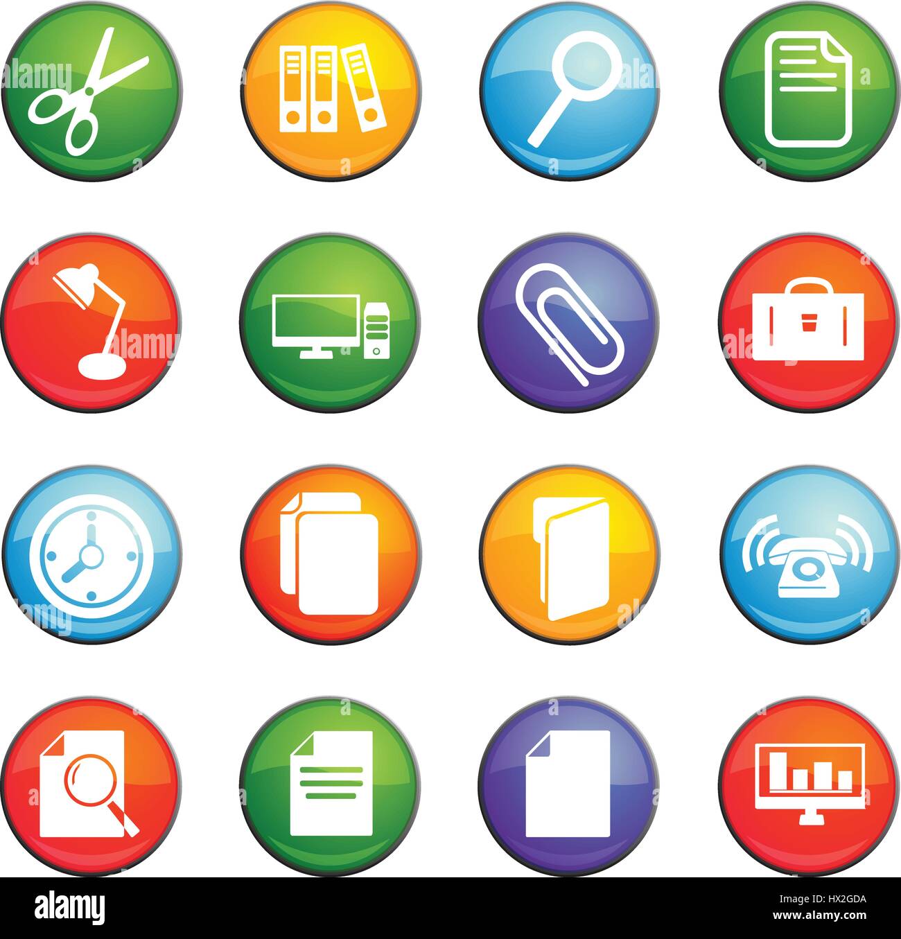 office vector icons for user interface design Stock Vector Image & Art ...