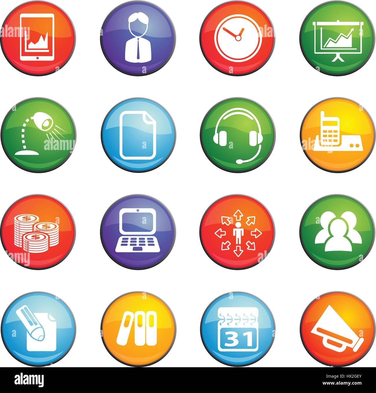 office vector icons for user interface design Stock Vector Image & Art ...