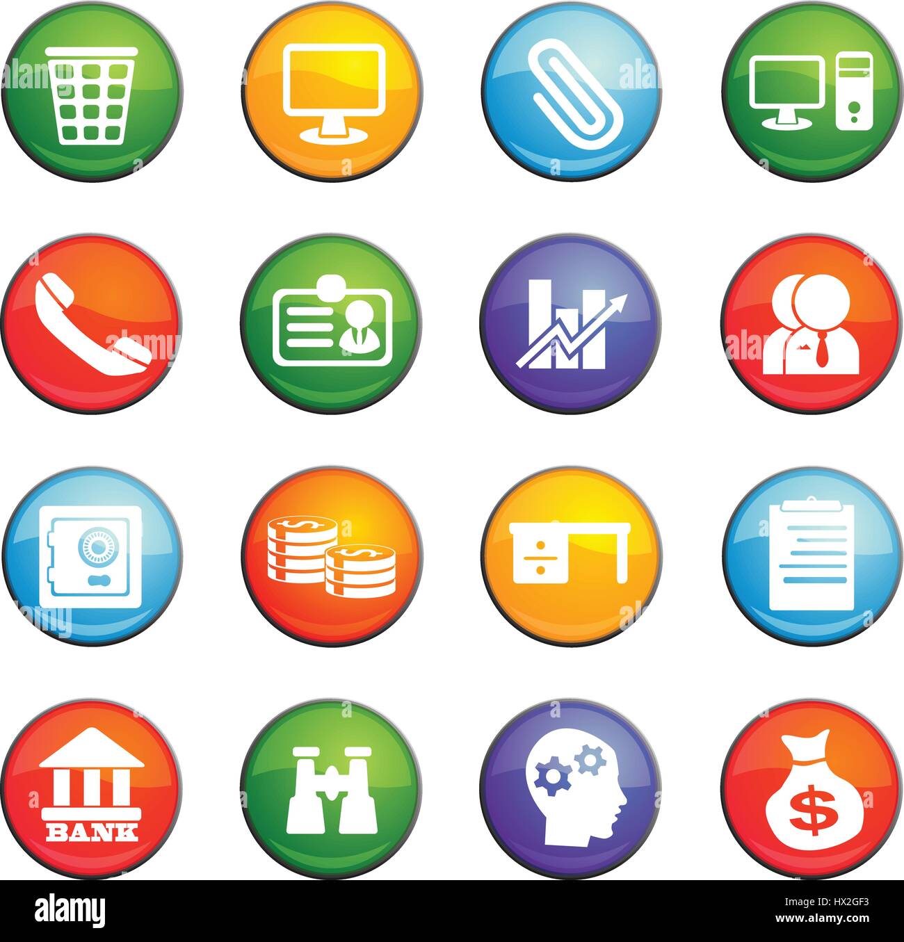 office vector icons for user interface design Stock Vector Image & Art ...
