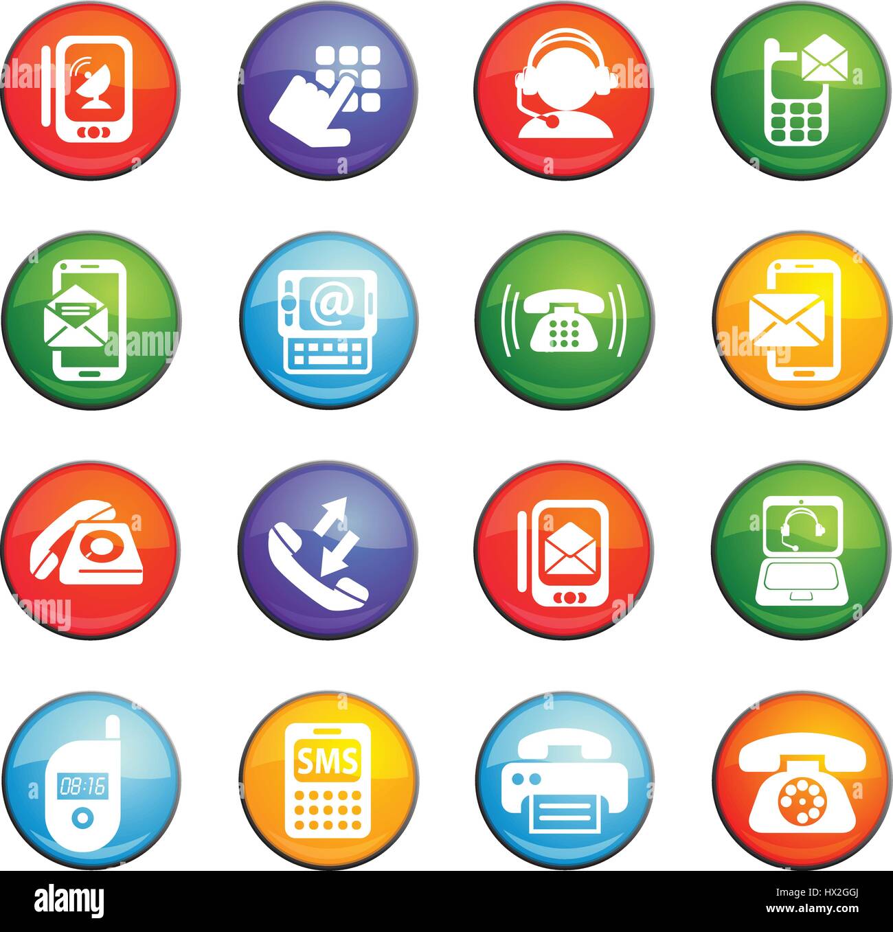 phone vector icons for user interface design Stock Vector Image & Art ...