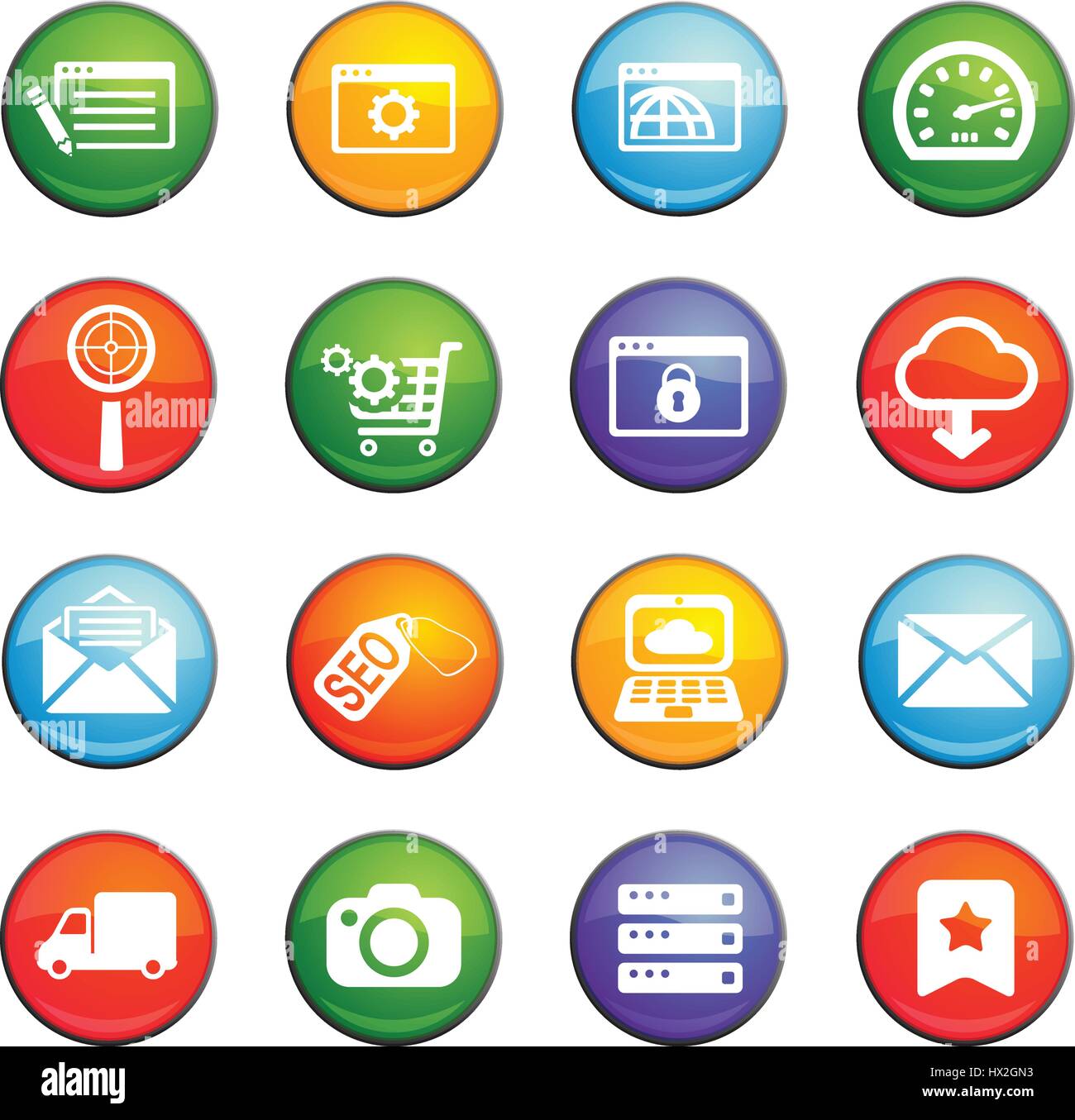 seo vector icons for user interface design Stock Vector Image & Art - Alamy