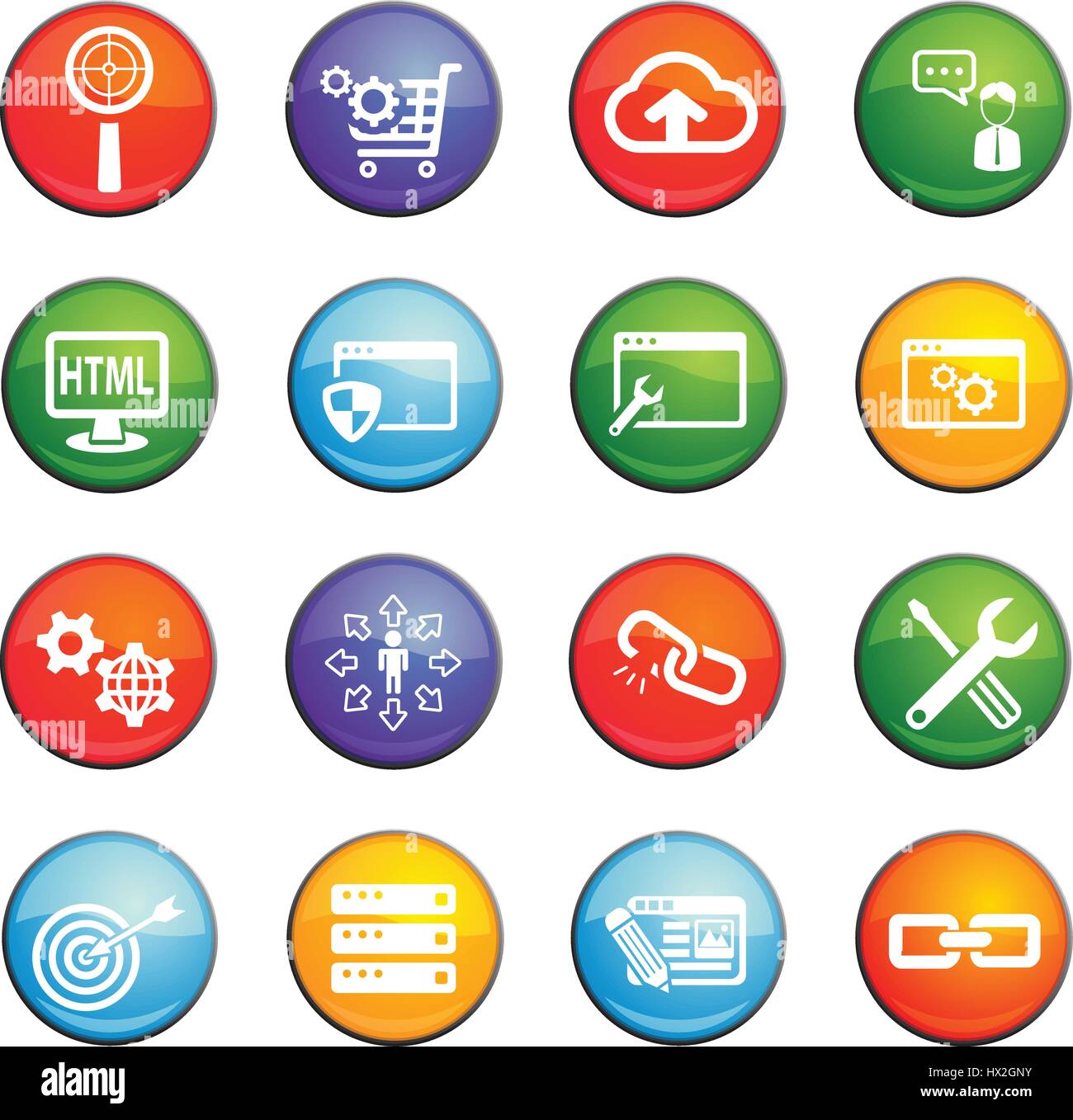 seo vector icons for user interface design Stock Vector Image & Art - Alamy