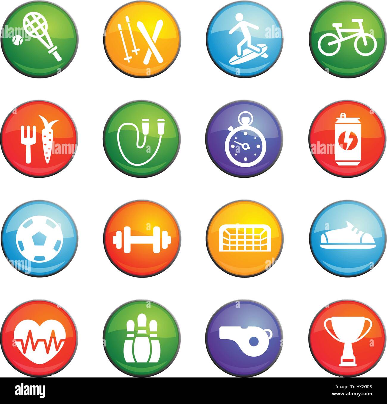 sport vector icons for user interface design Stock Vector Image & Art ...