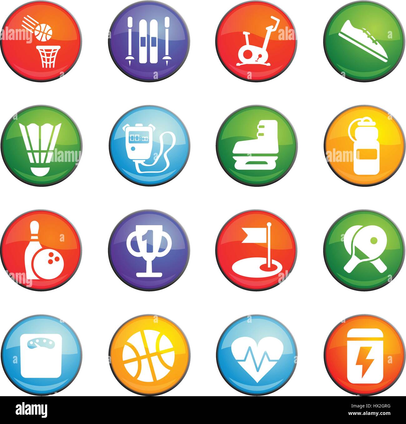 sport vector icons for user interface design Stock Vector Image & Art ...