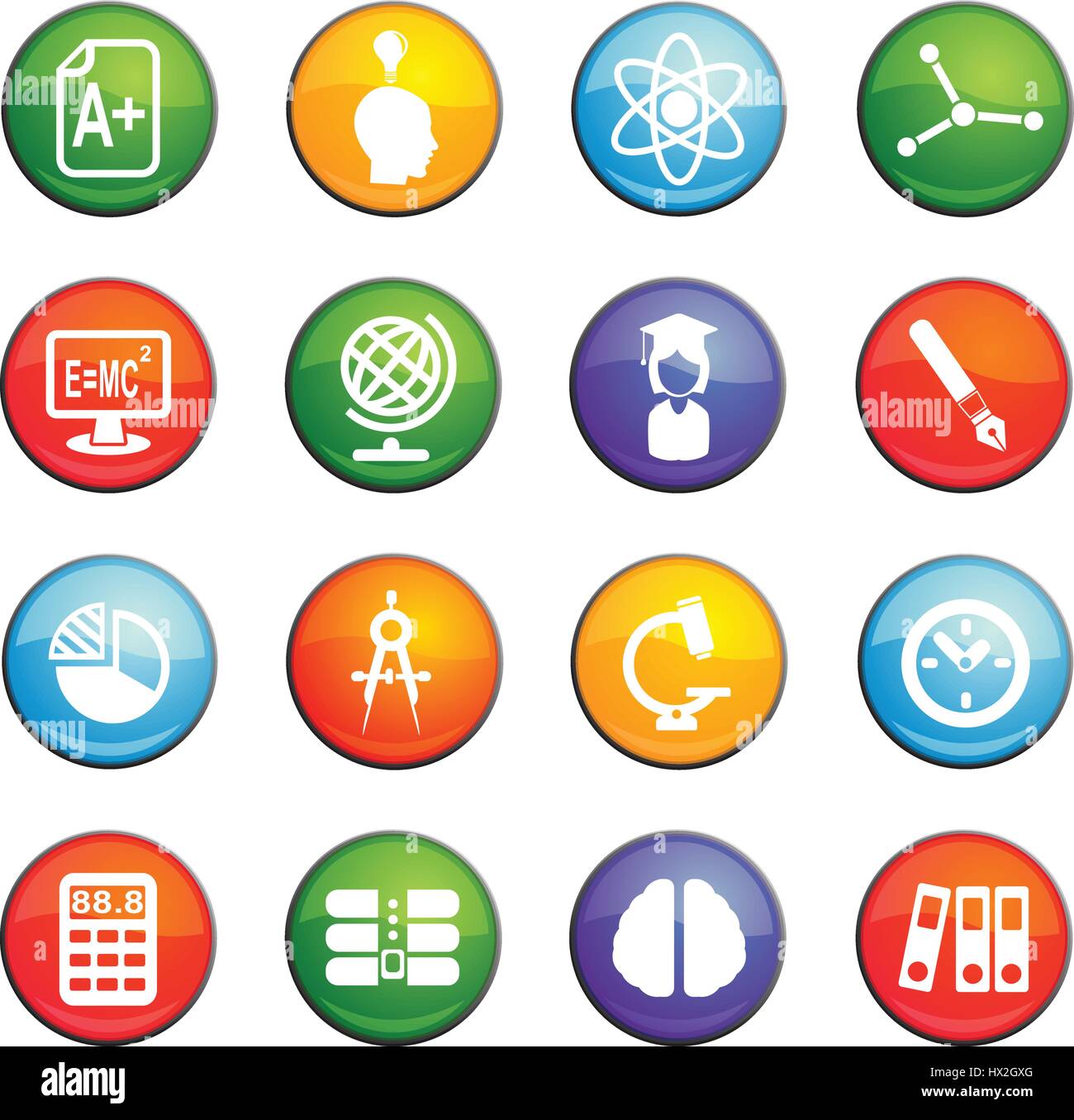 university vector icons for user interface design Stock Vector Image ...