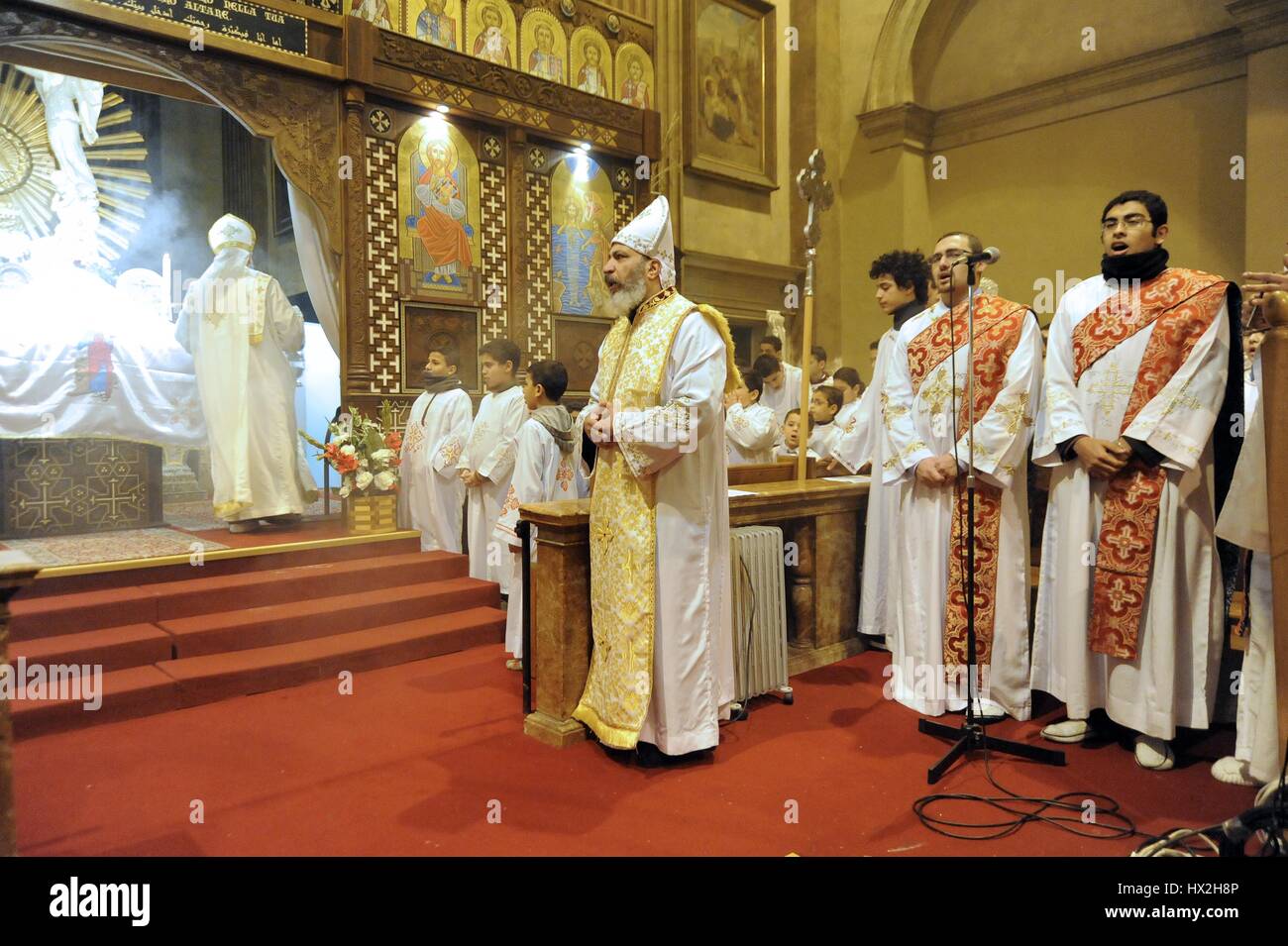Milan (Italy), Mass for Christmas in the Egyptian Coptic Orthodox ...