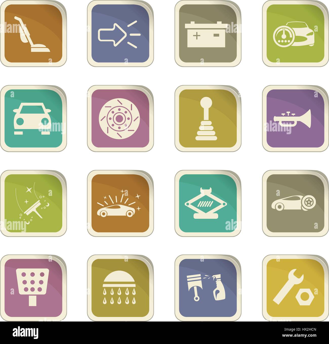 Car shop icon set for web sites and user interface Stock Vector Image ...
