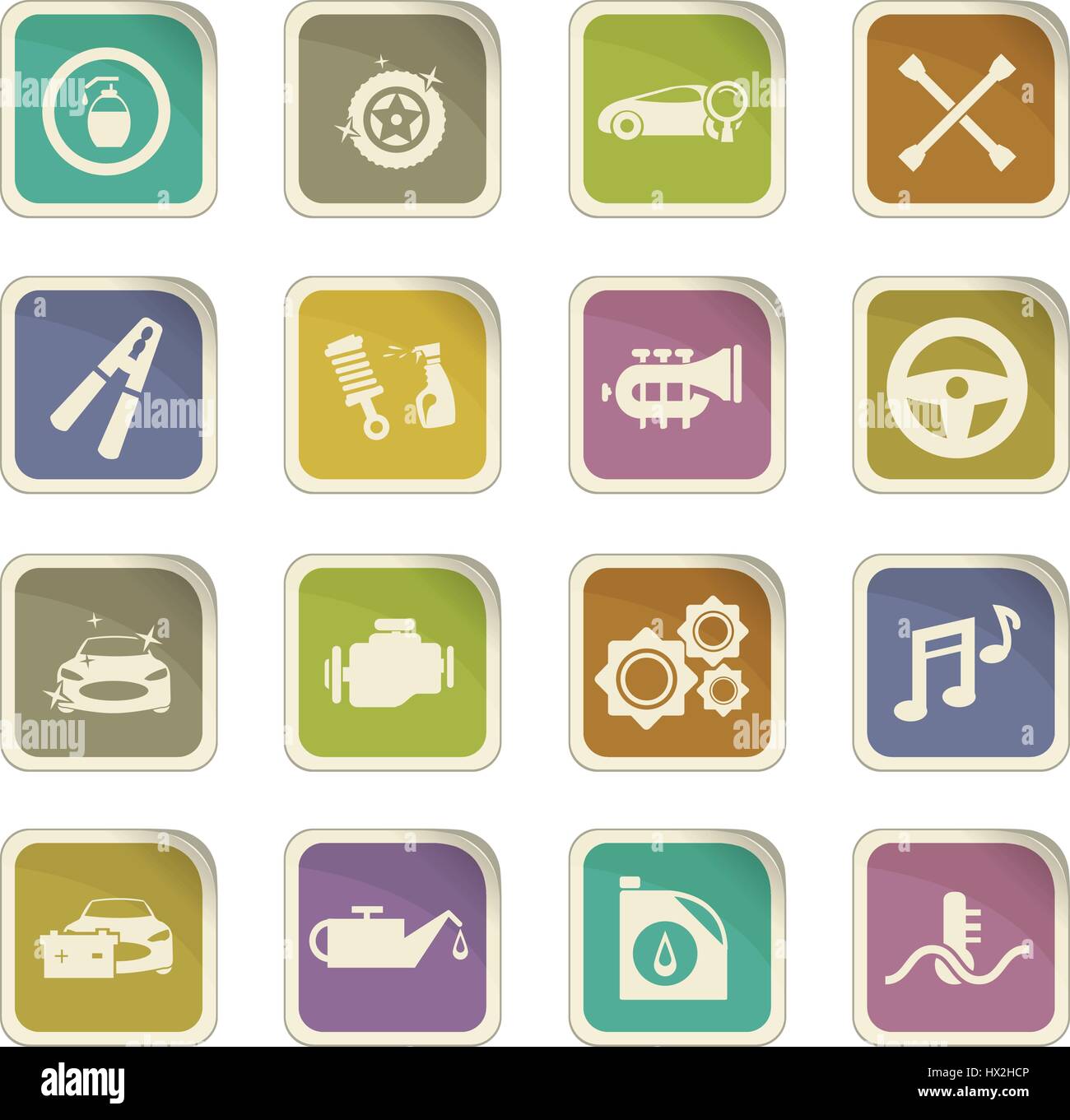 Car shop icon set for web sites and user interface Stock Vector Image ...