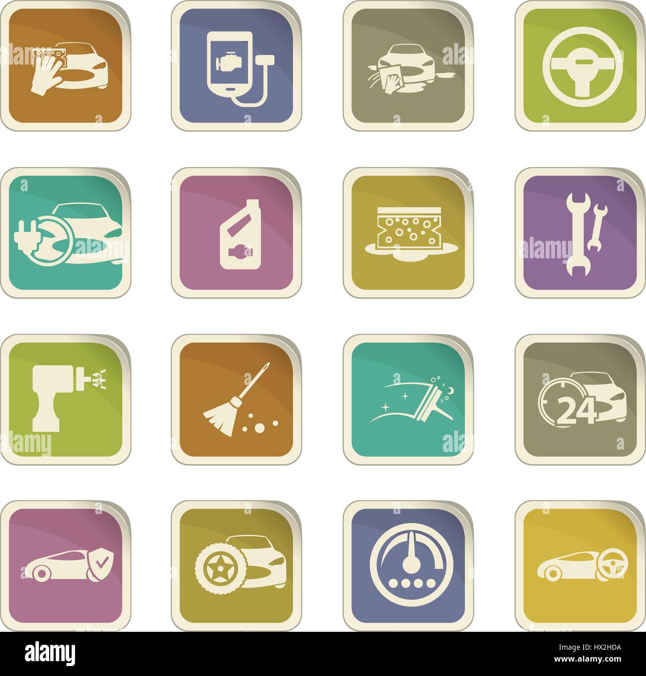 Car shop icon set for web sites and user interface Stock Vector Image ...