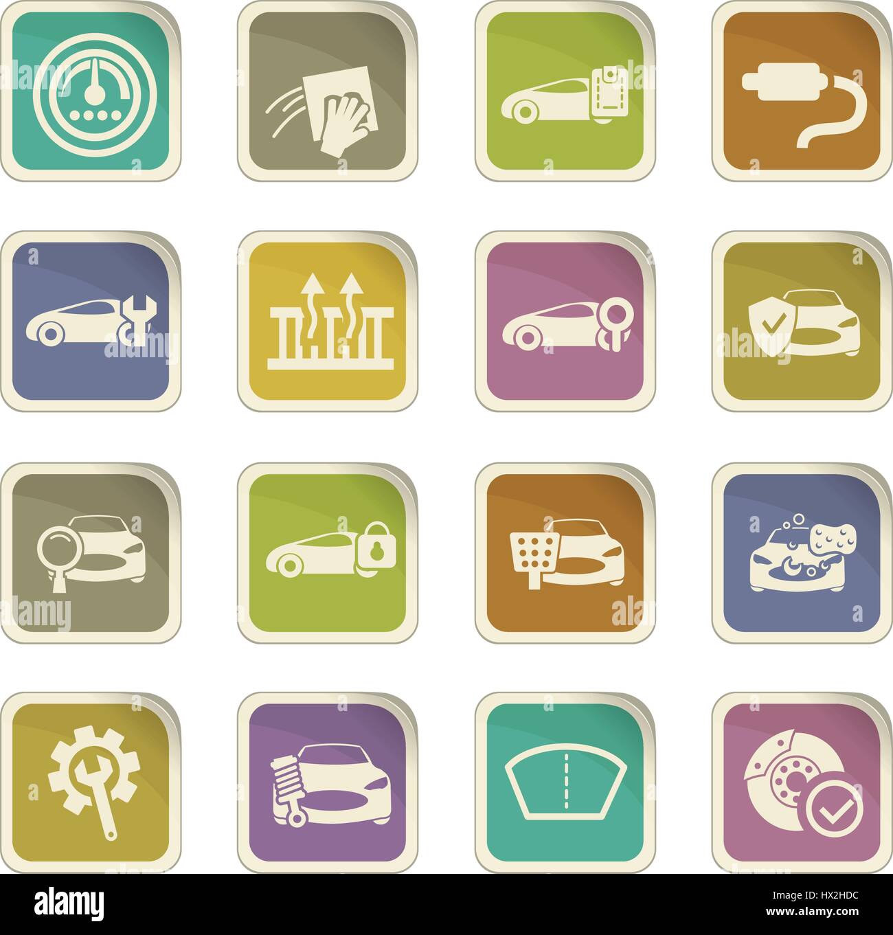 Car shop icon set for web sites and user interface Stock Vector Image ...