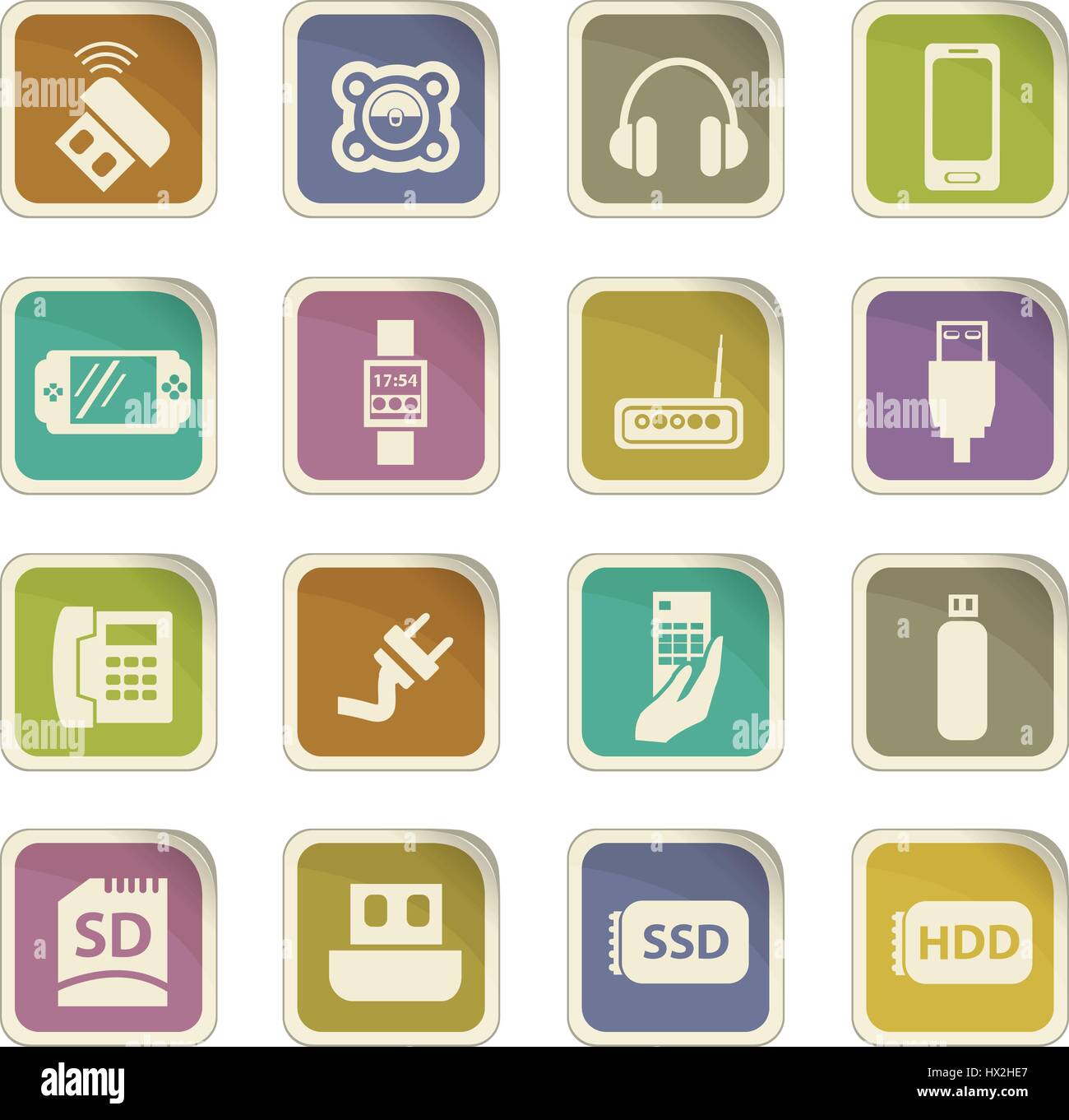 Devices icon set for web sites and user interface Stock Vector Image ...