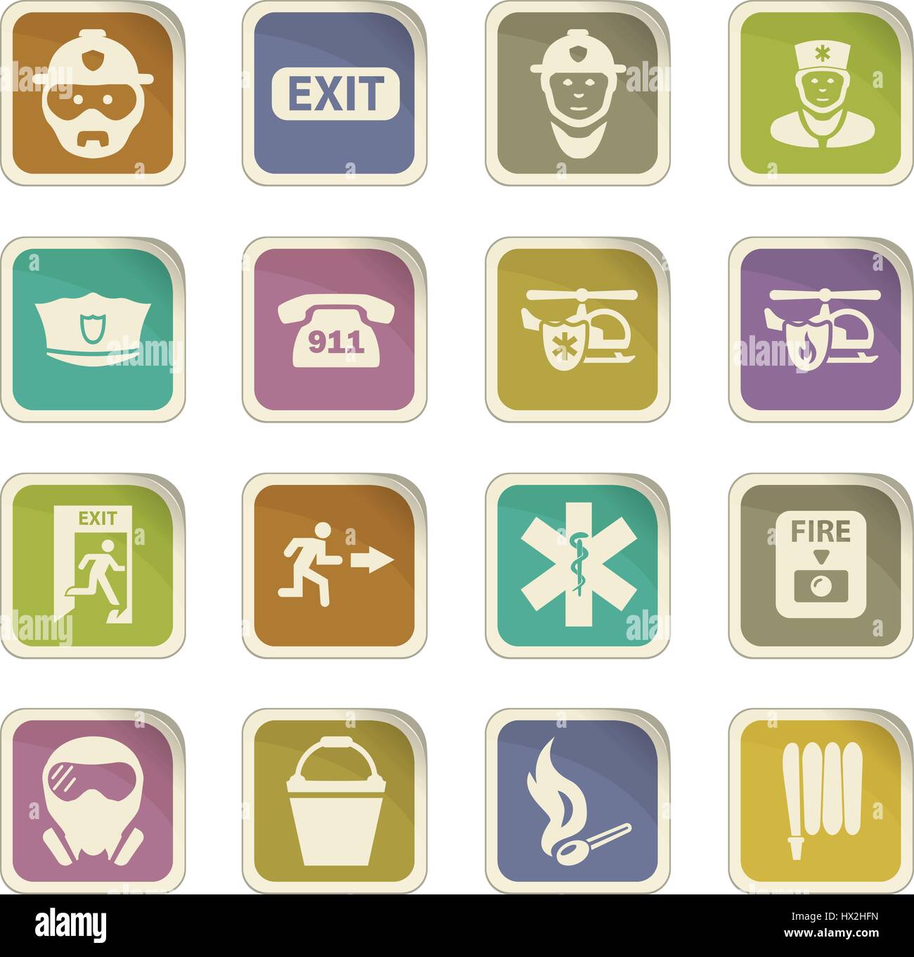 Emergency icon set for web sites and user interface Stock Vector Image ...