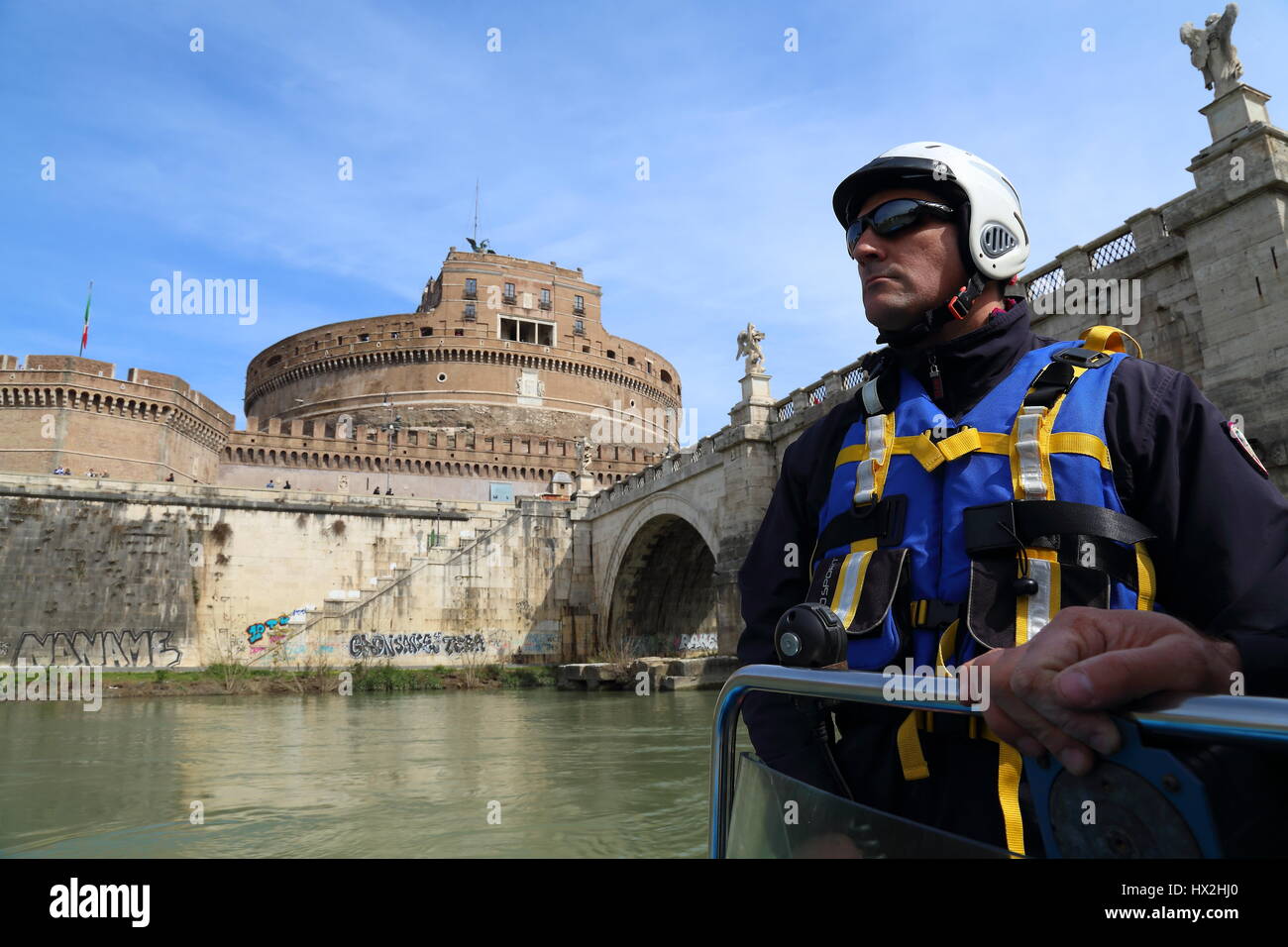 Roma, Italy. 24th Mar, 2017. Security controls by Italian State Police ...