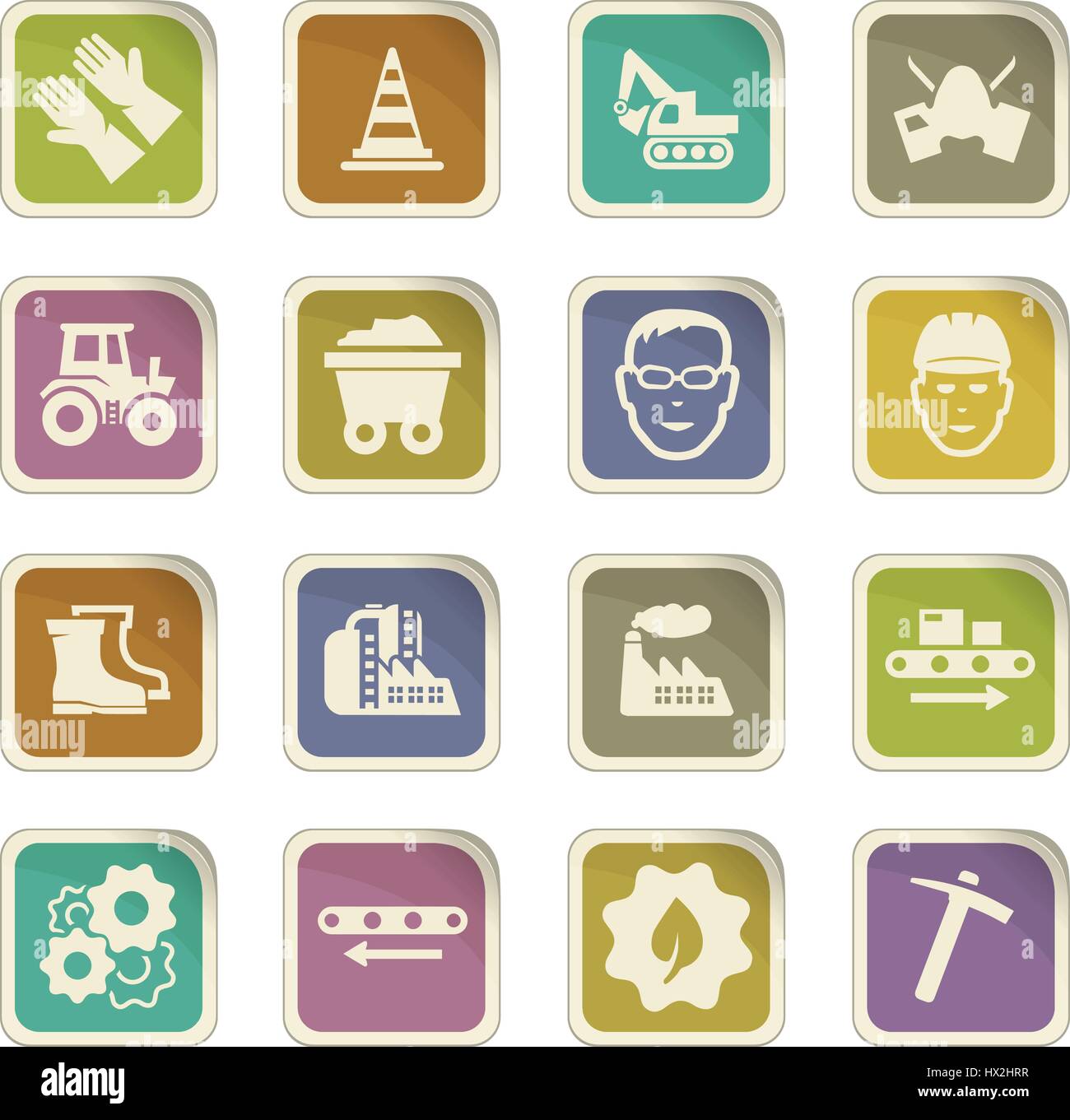 Industrial icon set for web sites and user interface Stock Vector Image ...