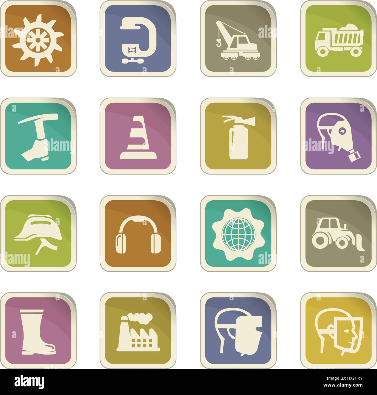 Industrial icon set for web sites and user interface Stock Vector Image ...