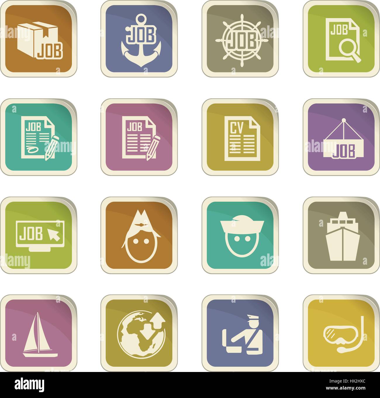 Job icon set for web sites and user interface Stock Vector Image & Art ...