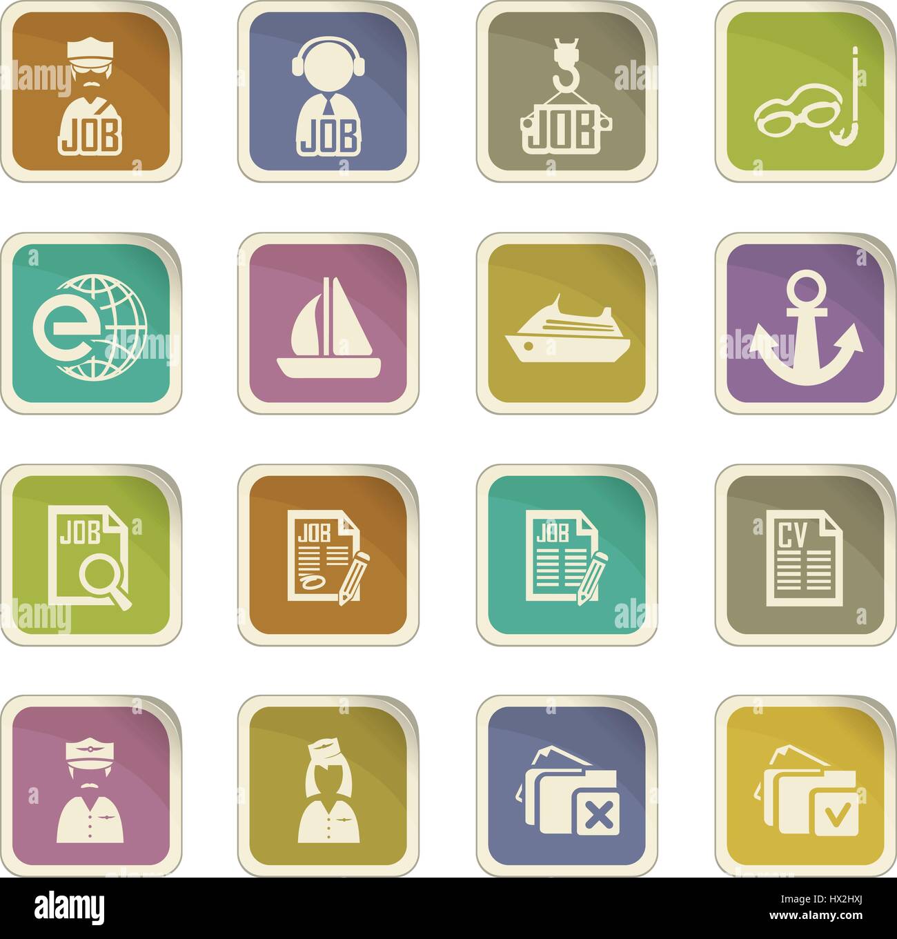 Port crane operator Stock Vector Images - Alamy