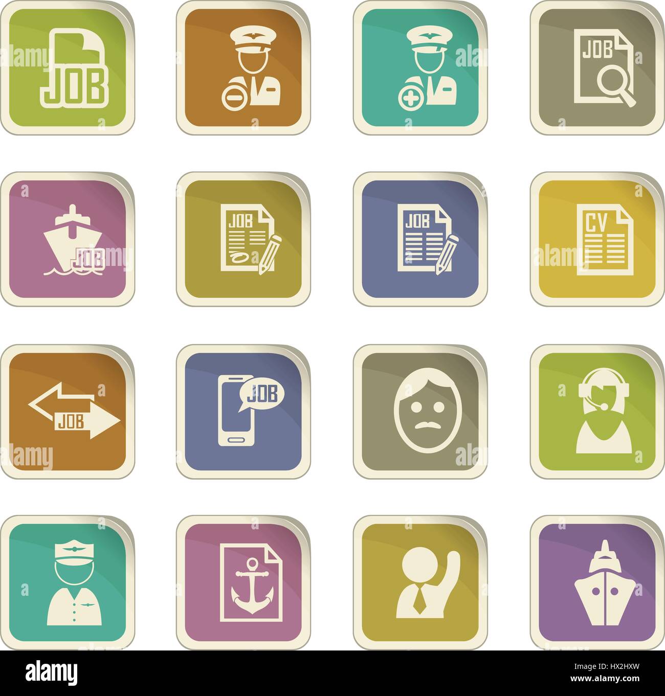 Job icon set for web sites and user interface Stock Vector Image & Art ...