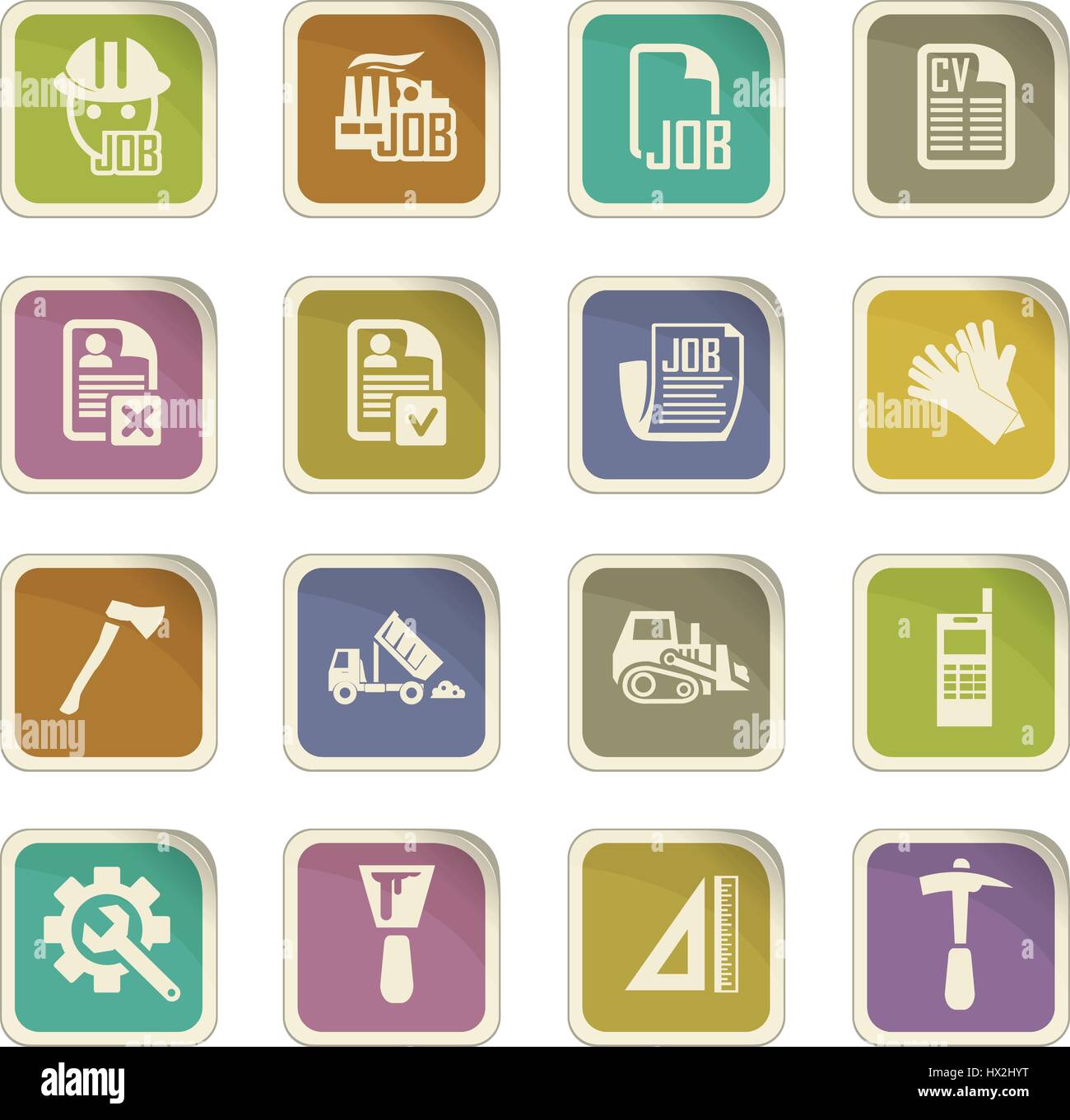 Job icon set for web sites and user interface Stock Vector Image & Art ...