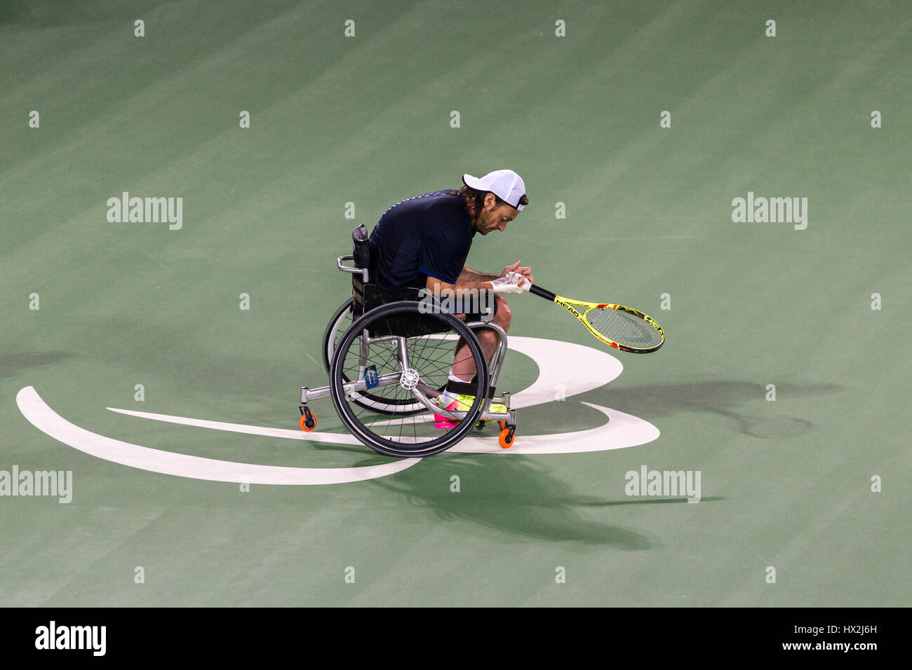 Wheelchair tennis competition during Rio 2016 Paralympic Games Stock ...