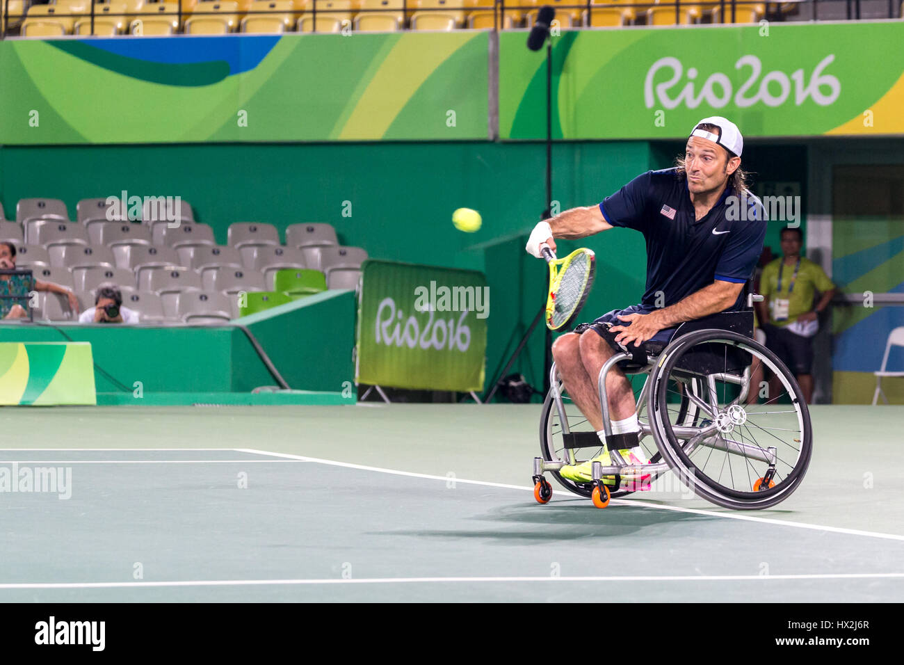 Wheelchair tennis competition during Rio 2016 Paralympic Games Stock ...