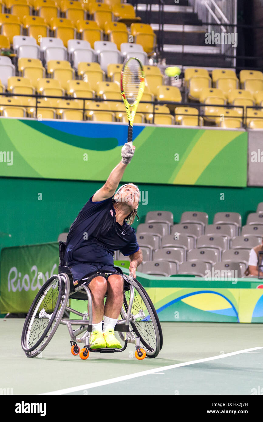 Wheelchair tennis competition during Rio 2016 Paralympic Games Stock ...