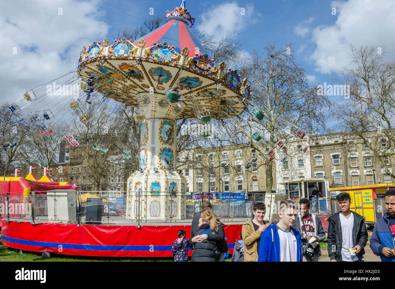 The funfair ride in shepherds bush green hi-res stock photography and ...