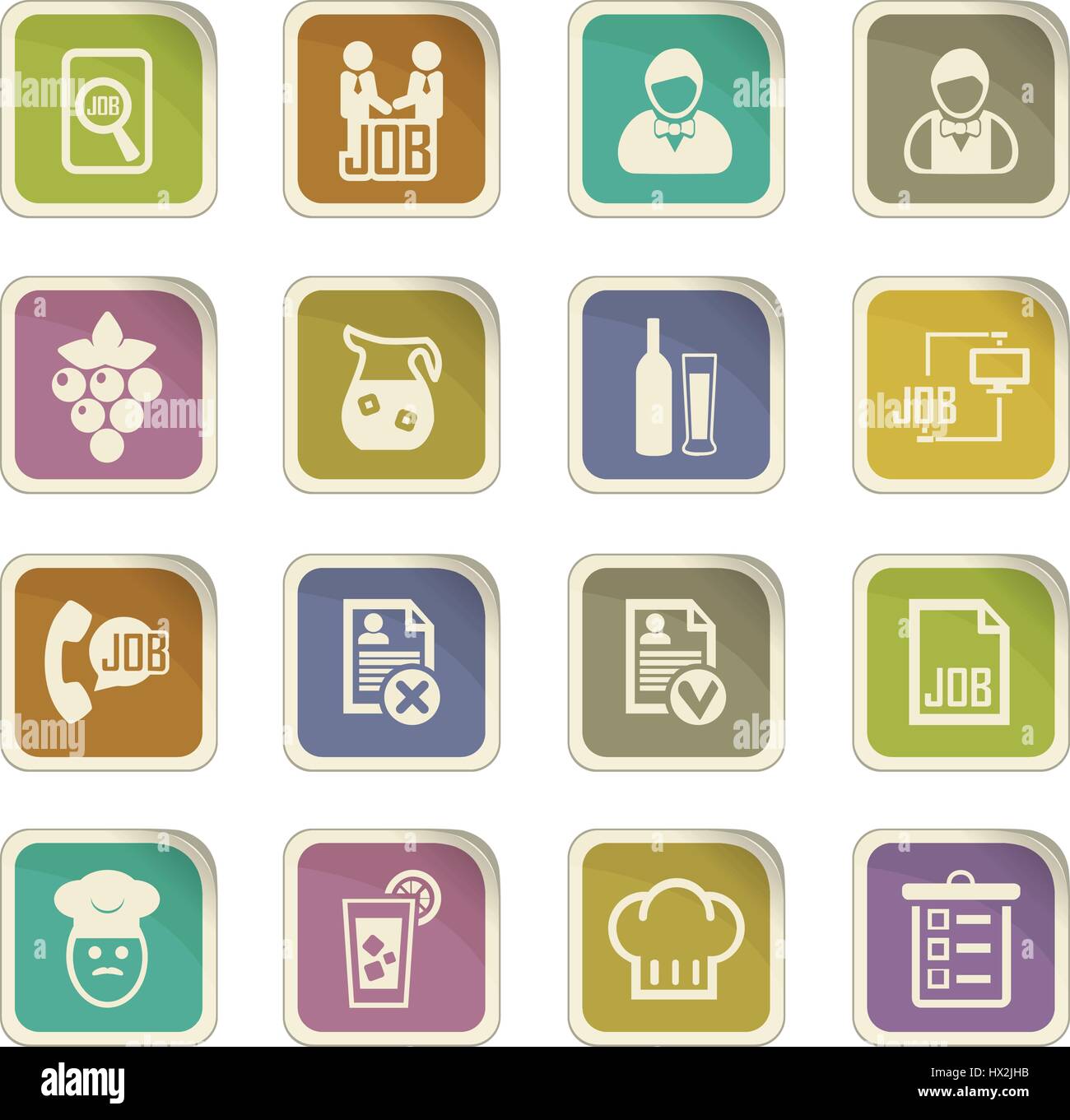 Job icon set for web sites and user interface Stock Vector Image & Art ...