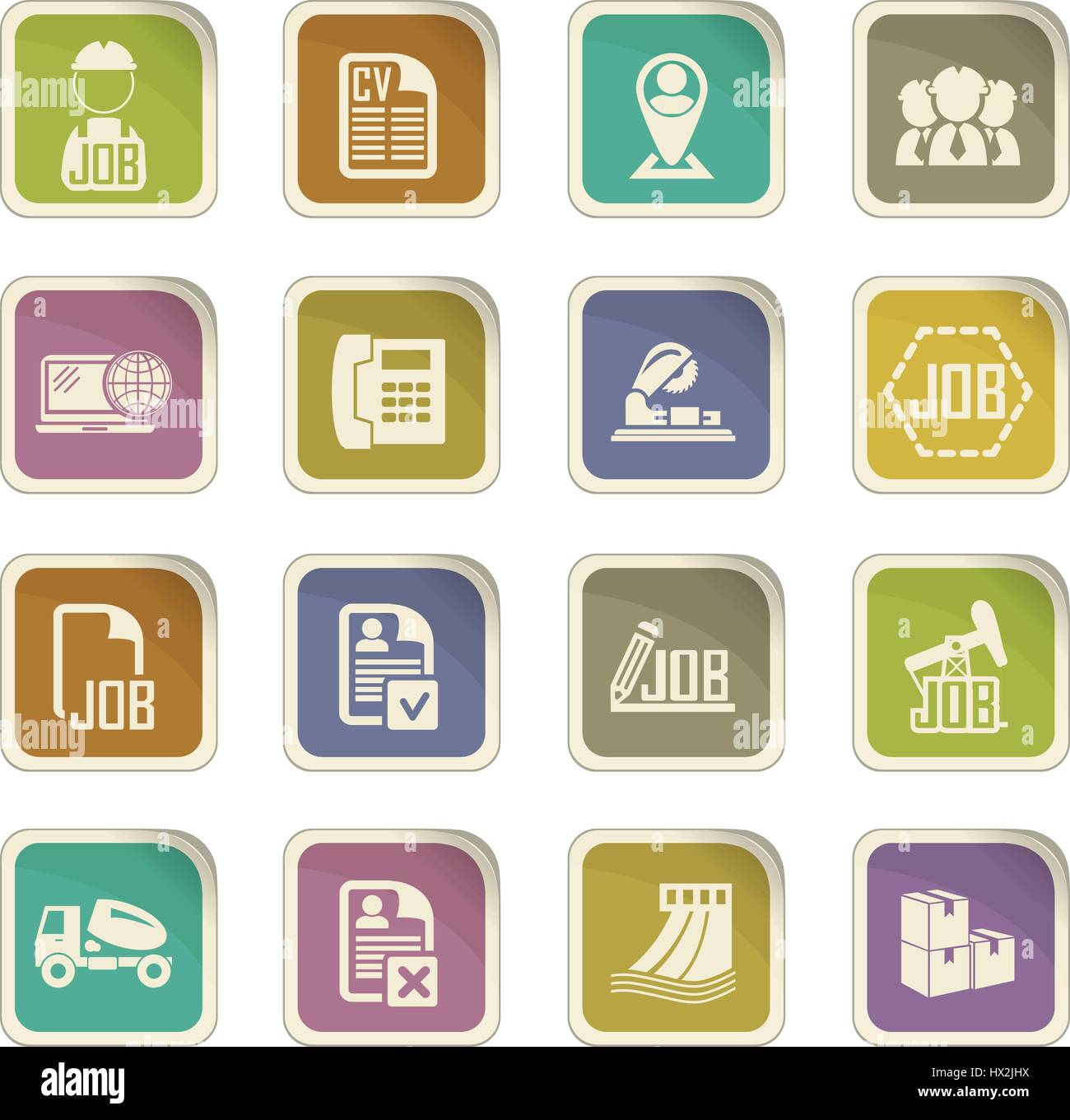 Job icon set for web sites and user interface Stock Vector Image & Art ...