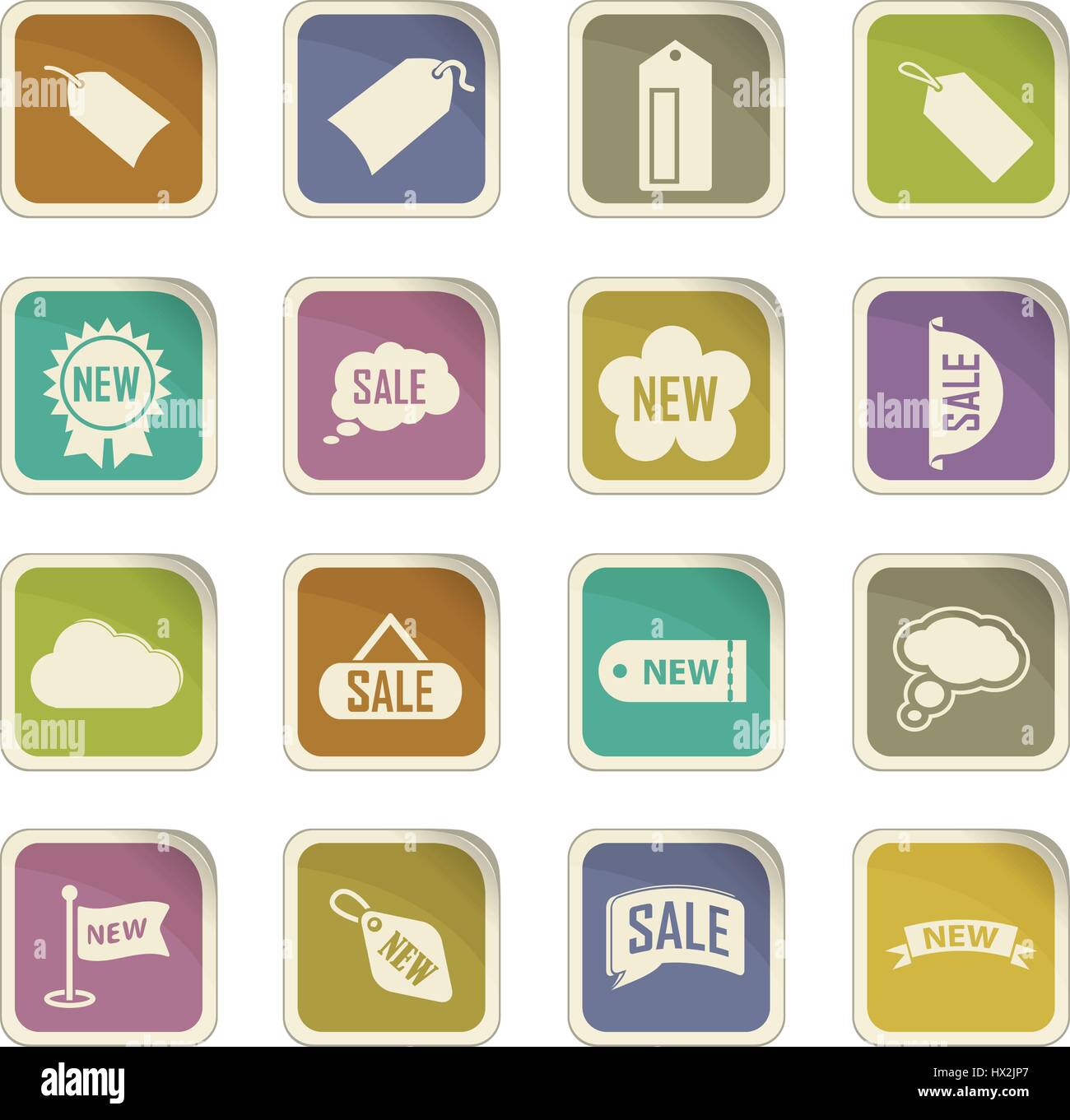 New stiker and label icon set for web sites and user interface Stock ...