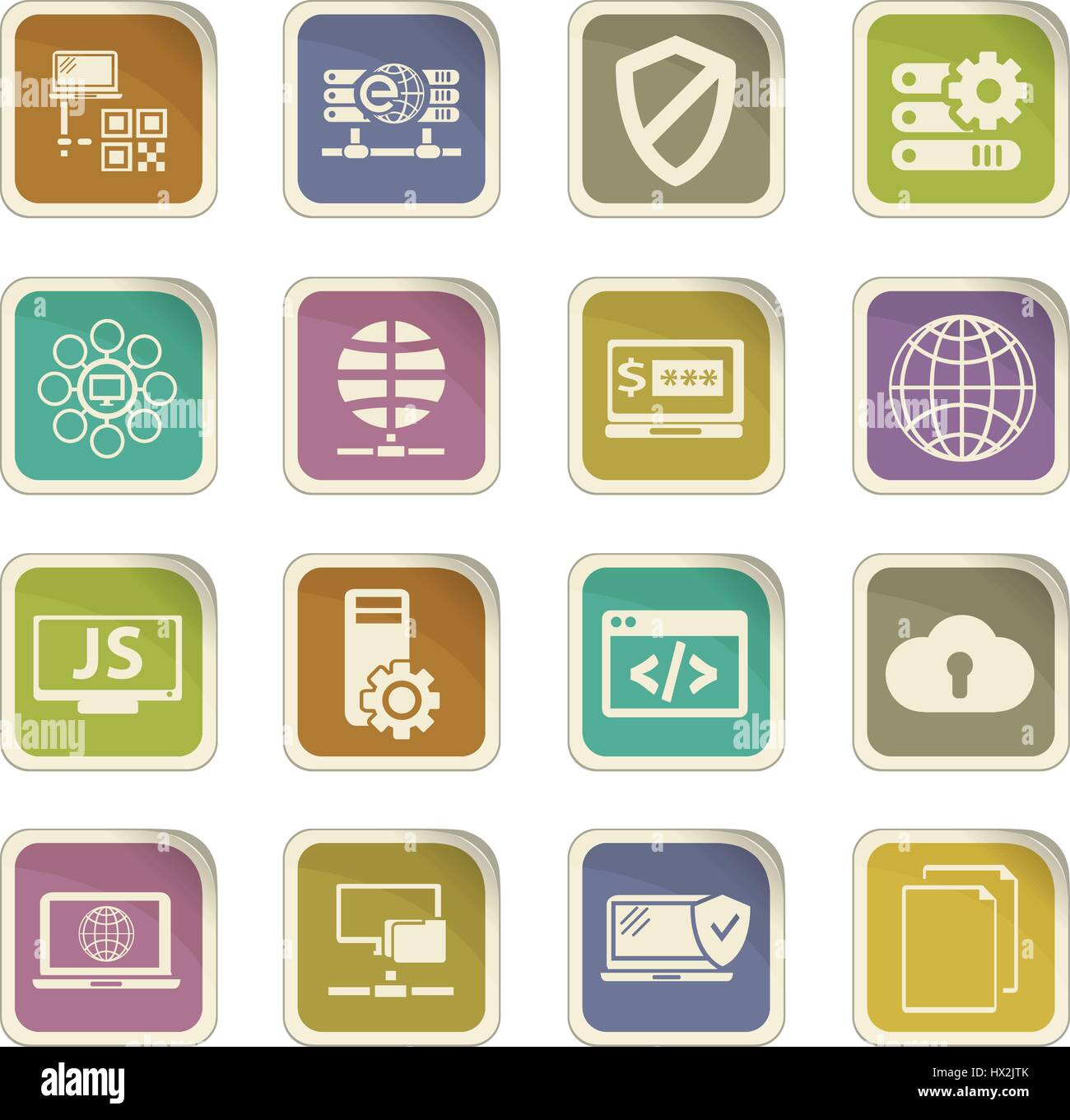 Internet, server, network icon set for web sites and user interface ...