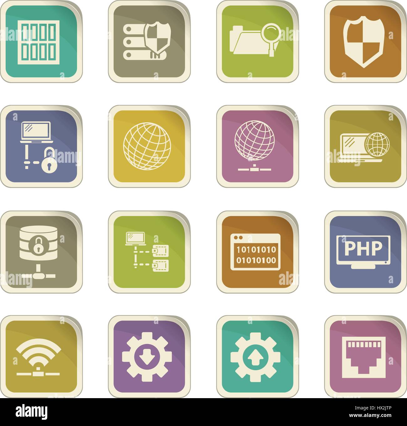 Internet, server, network icon set for web sites and user interface ...