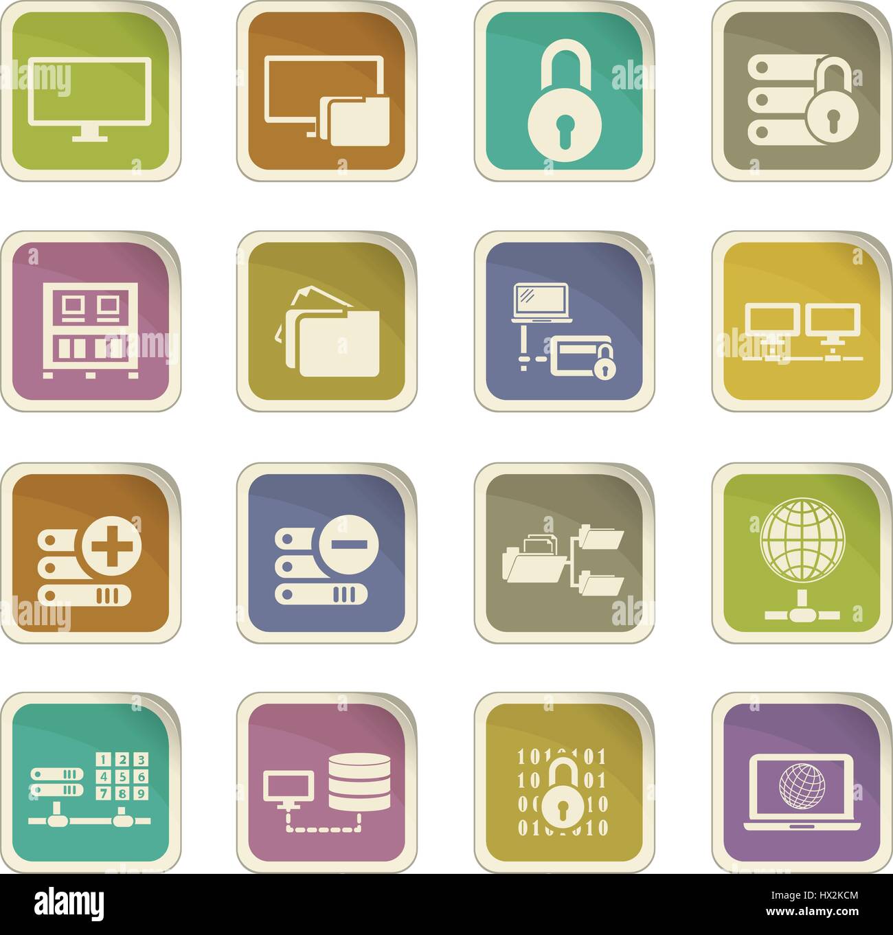Internet, server, network icon set for web sites and user interface ...