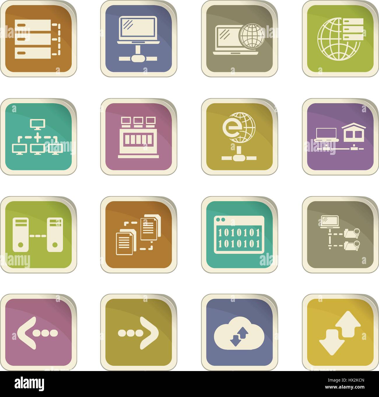 Internet, server, network icon set for web sites and user interface ...