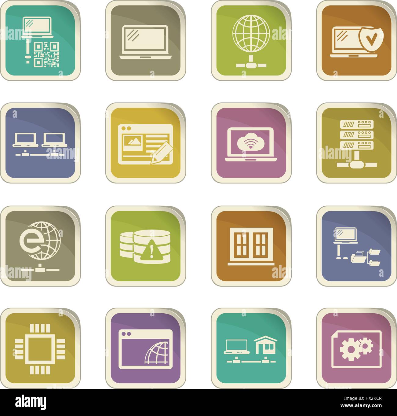 Internet, server, network icon set for web sites and user interface ...