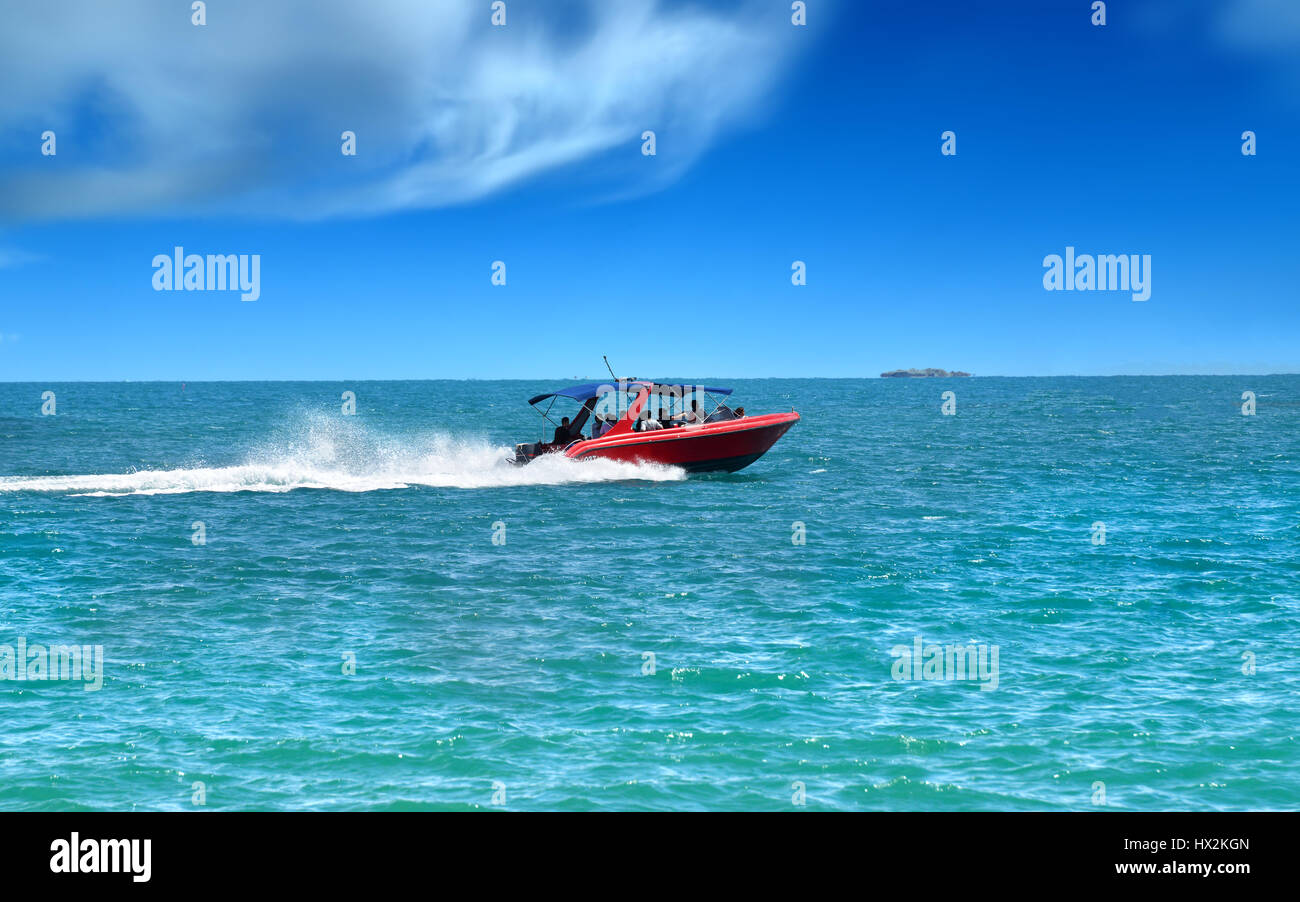 transport speed boat for island tourism in outdoor sun lighting Stock ...