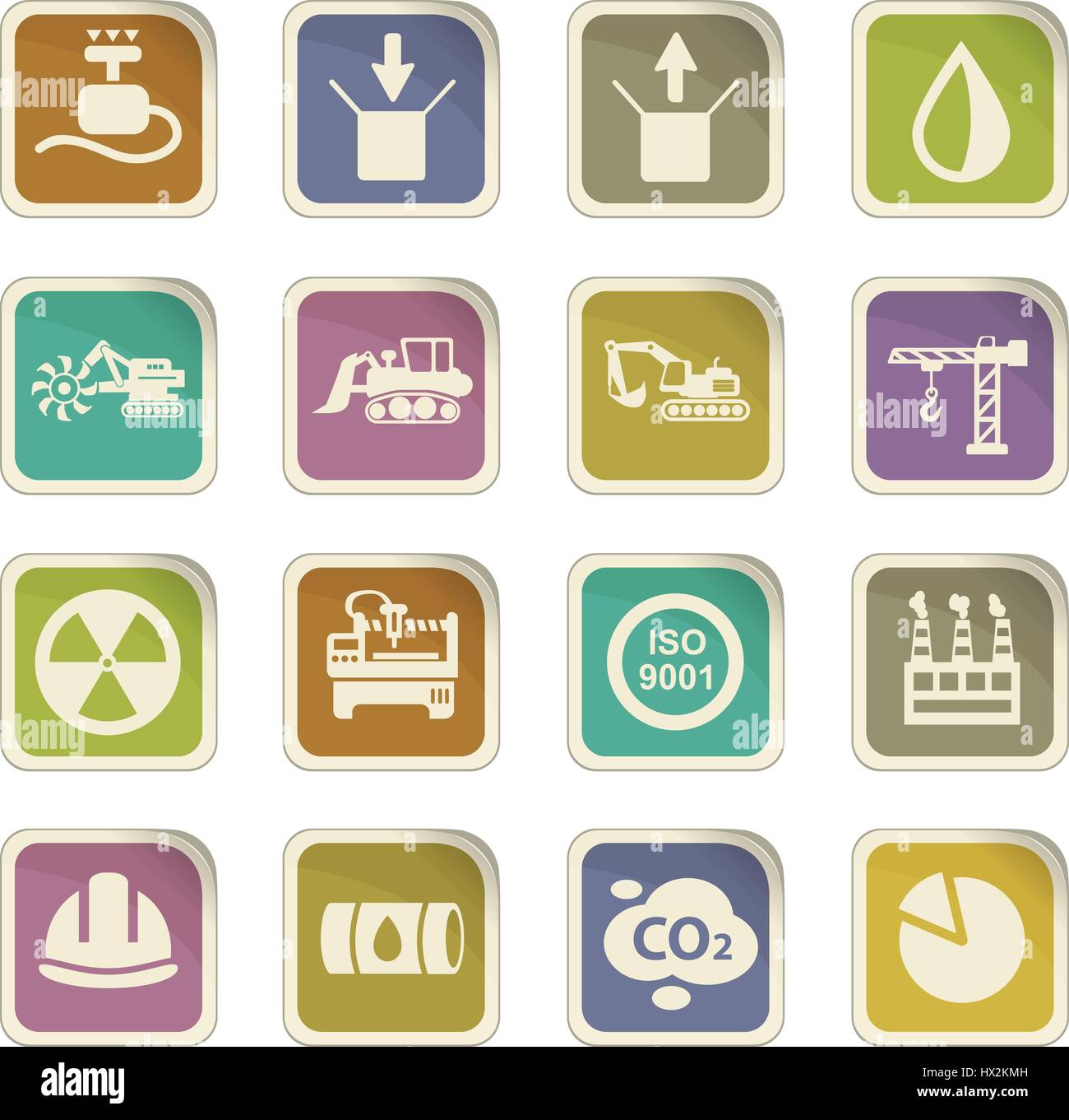industry vector icons for user interface design Stock Vector Image ...