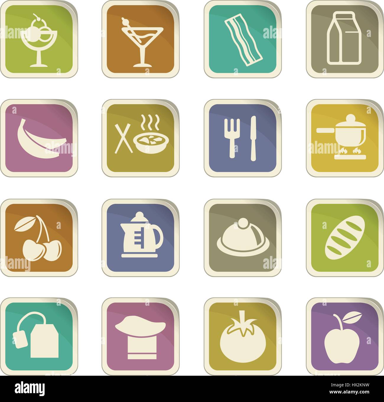 kitchen vector icons for user interface design Stock Vector Image & Art ...