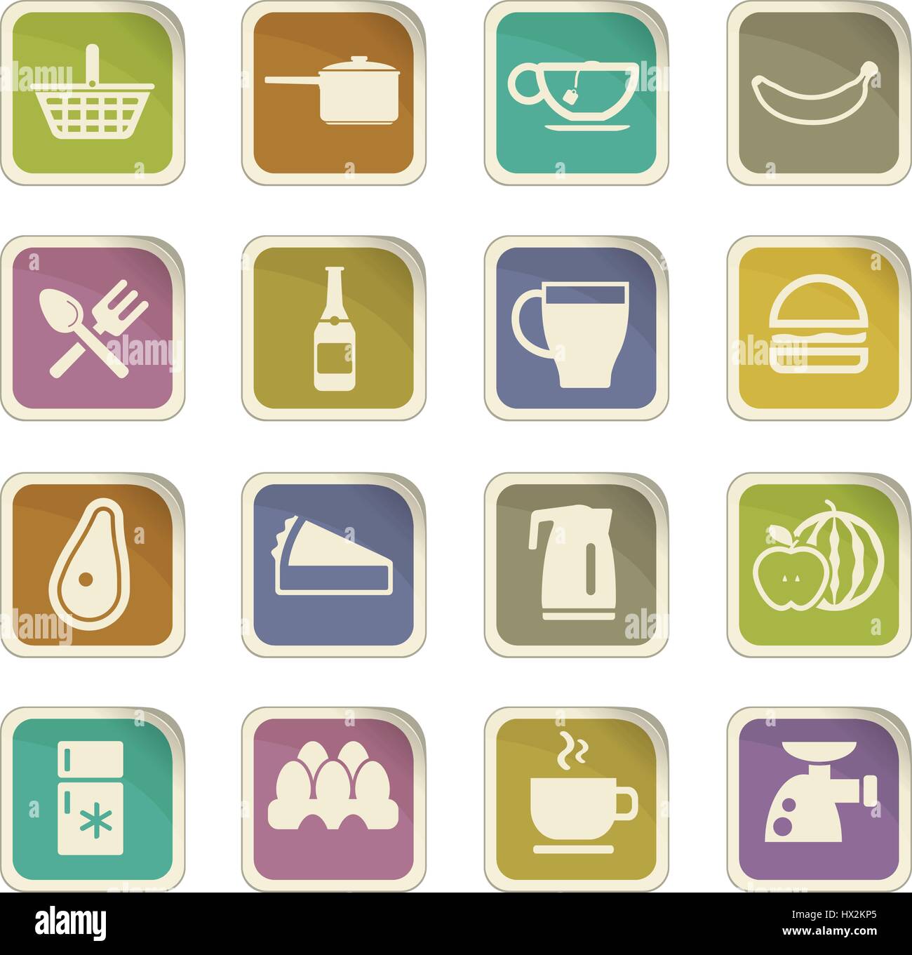 kitchen vector icons for user interface design Stock Vector Image & Art ...