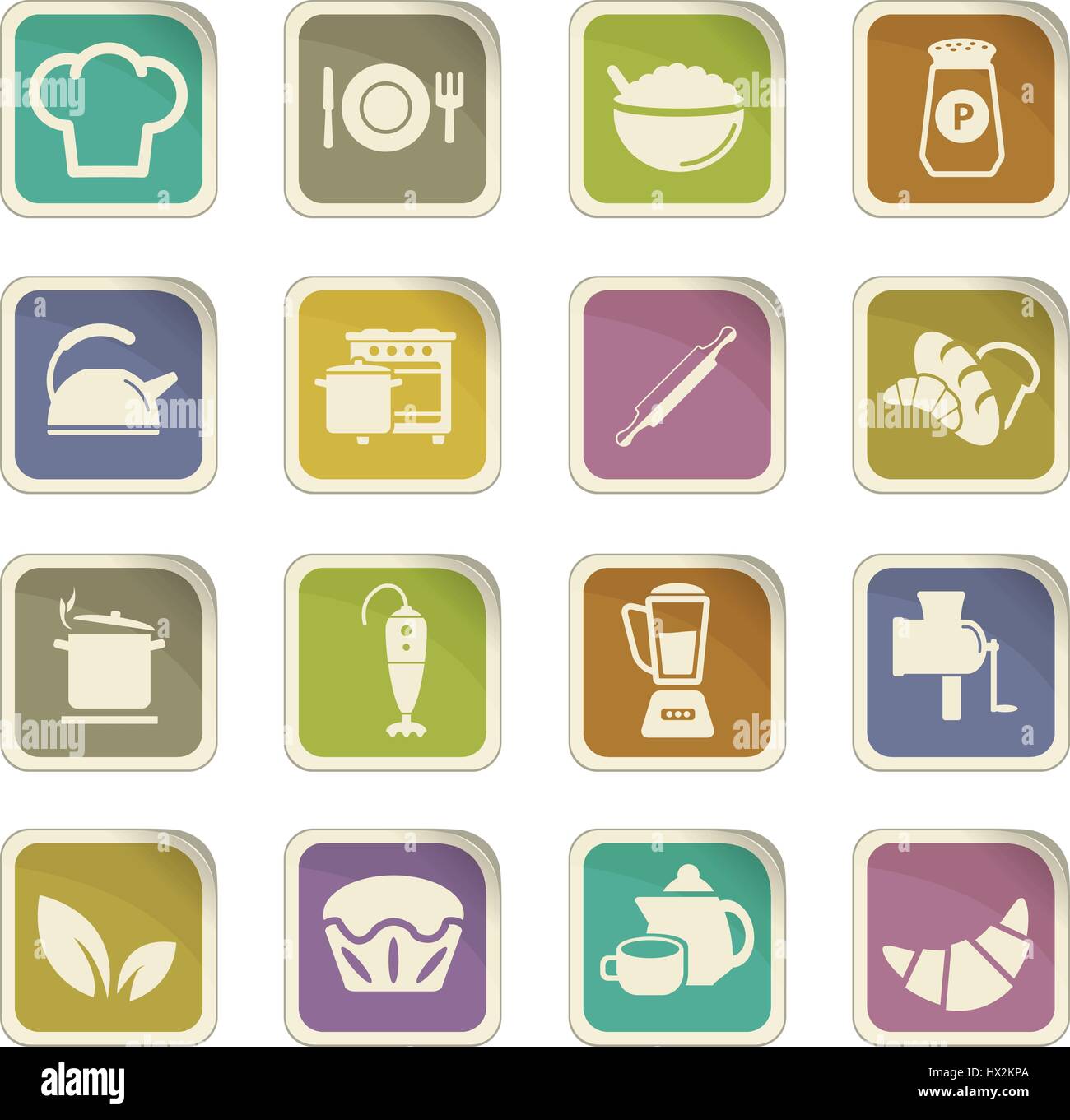 kitchen vector icons for user interface design Stock Vector Image & Art ...
