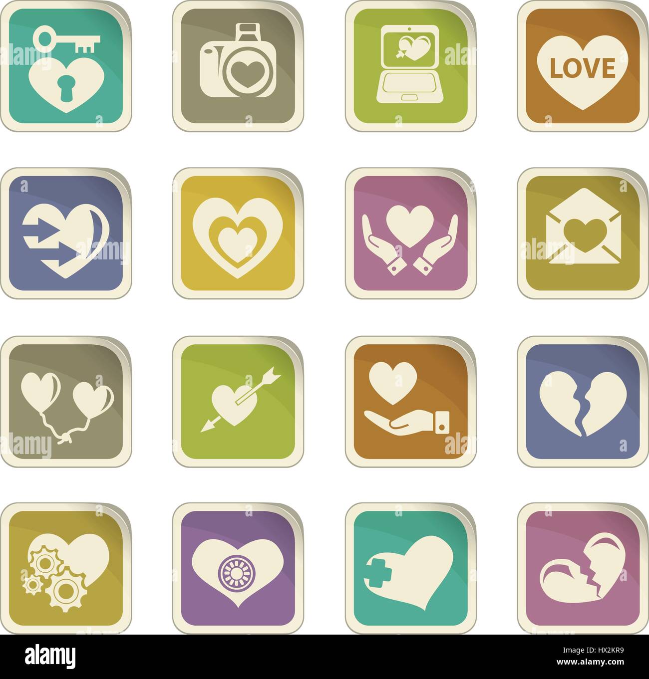 love vector icons for user interface design Stock Vector Image & Art ...