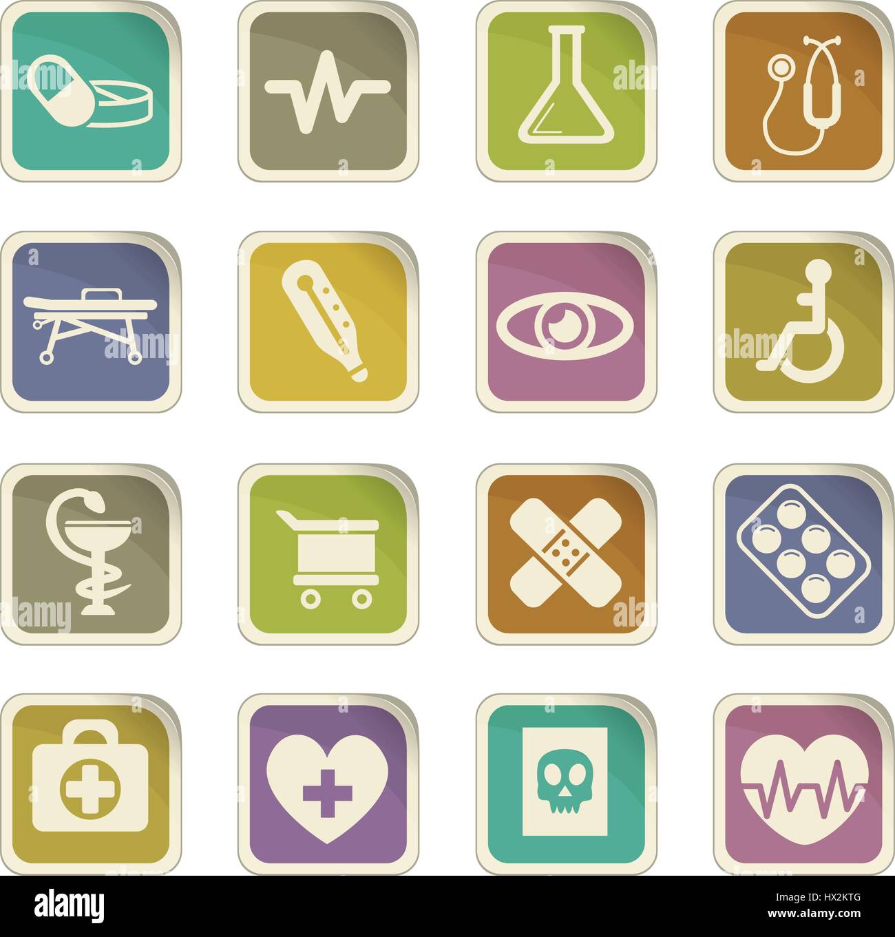 medicine vector icons for user interface design Stock Vector Image ...