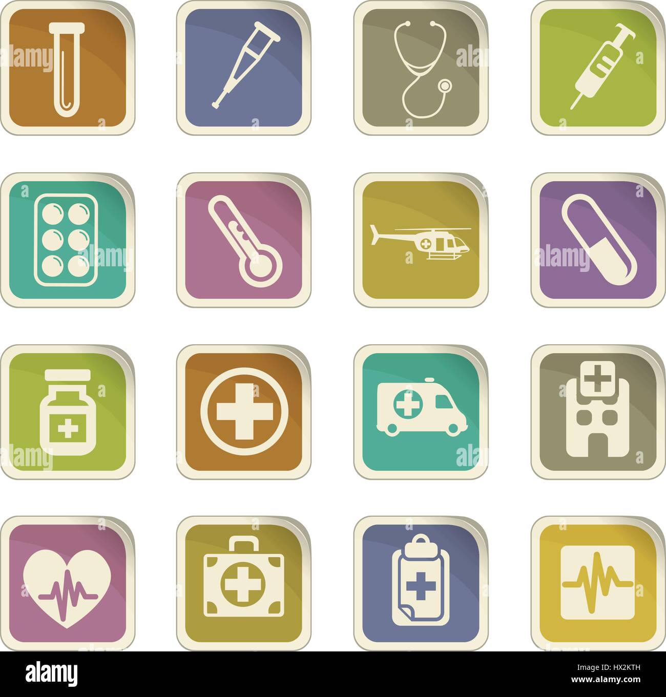 medicine vector icons for user interface design Stock Vector Image ...